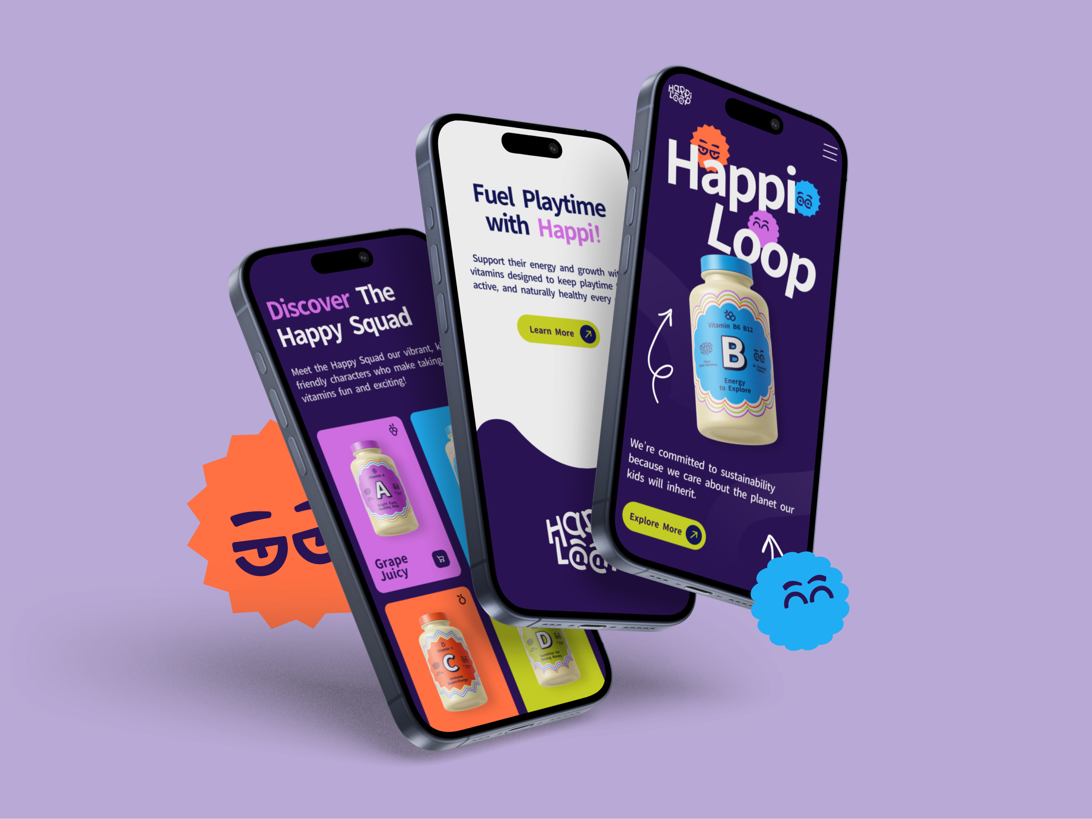 Happi Loop : Kids Vitamin - Website Landing Page by SlabPixel Designer ...
