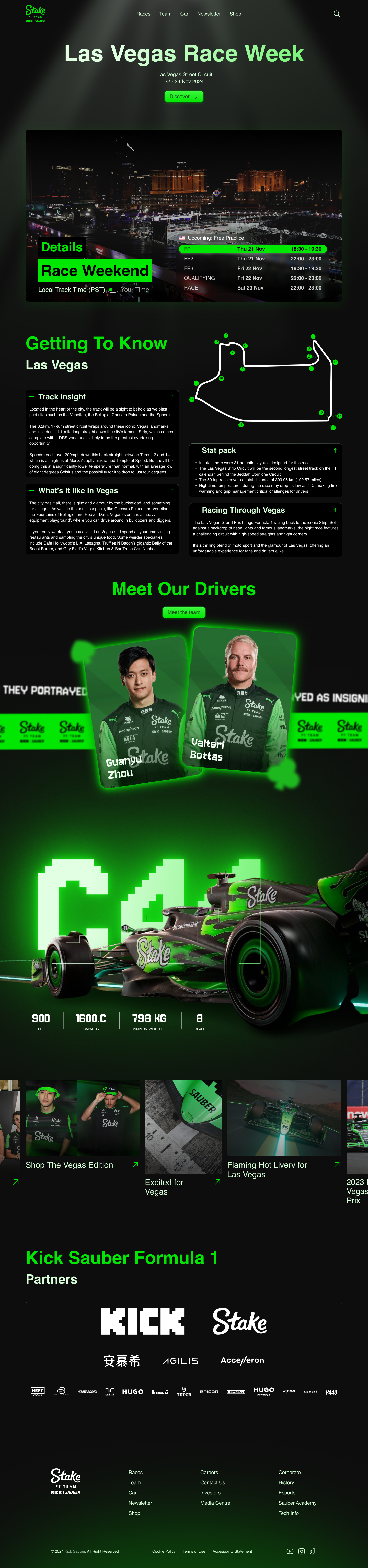 Stake F1 Kick Sauber - Website Design by Tsani Chico Bragi on Dribbble