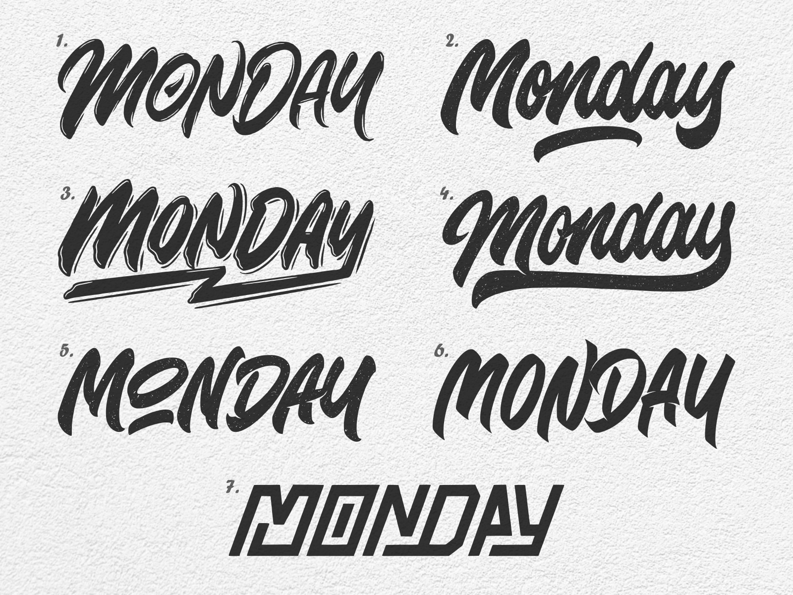 Monday - Lettering Collection by Miftah Hussein on Dribbble