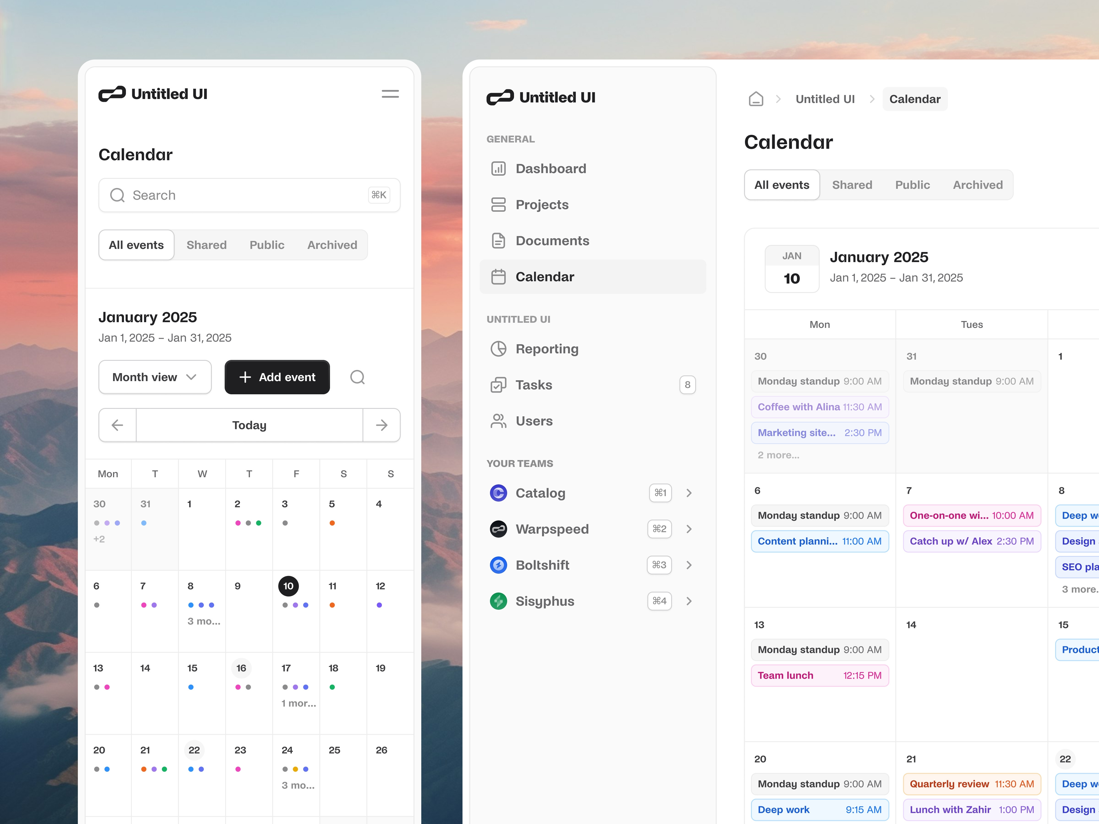 Calendar — Untitled UI by Jordan Hughes® on Dribbble