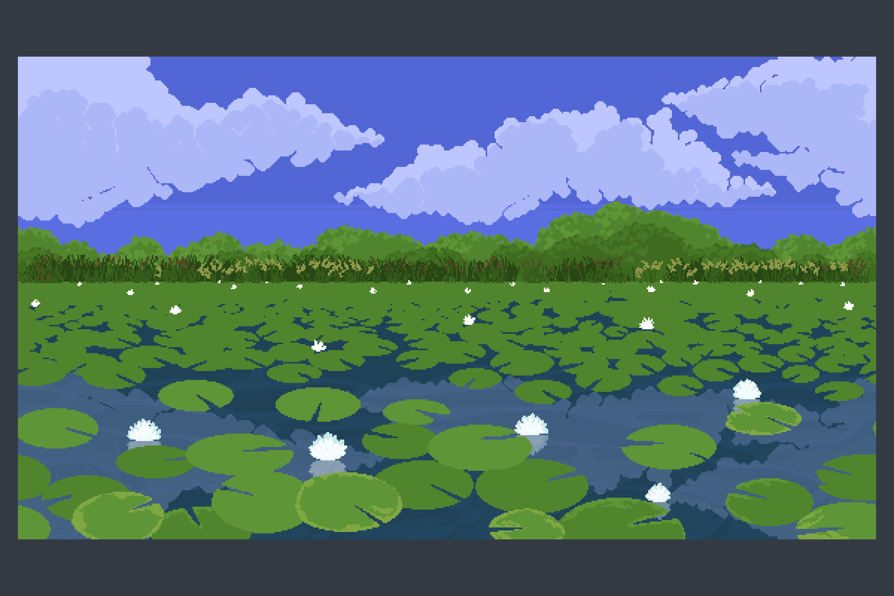 Swamp Pixel Game Backgrounds by 2D Game Assets on Dribbble