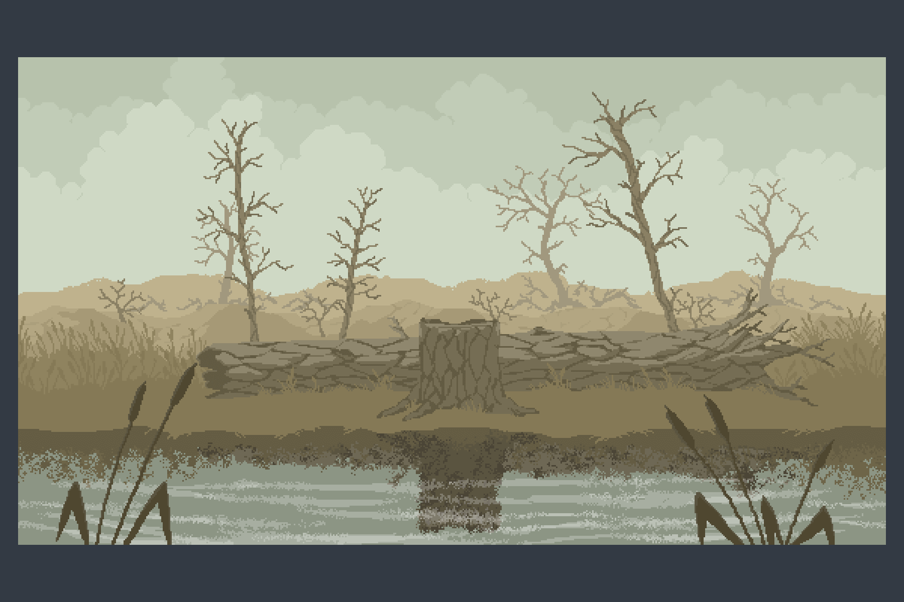 Swamp Pixel Game Backgrounds by 2D Game Assets on Dribbble