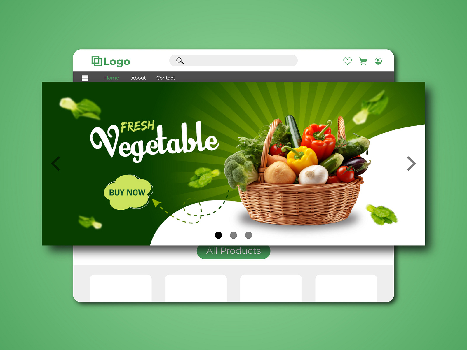Fresh vagetable web banner design by MD Rakibur Hasan on Dribbble
