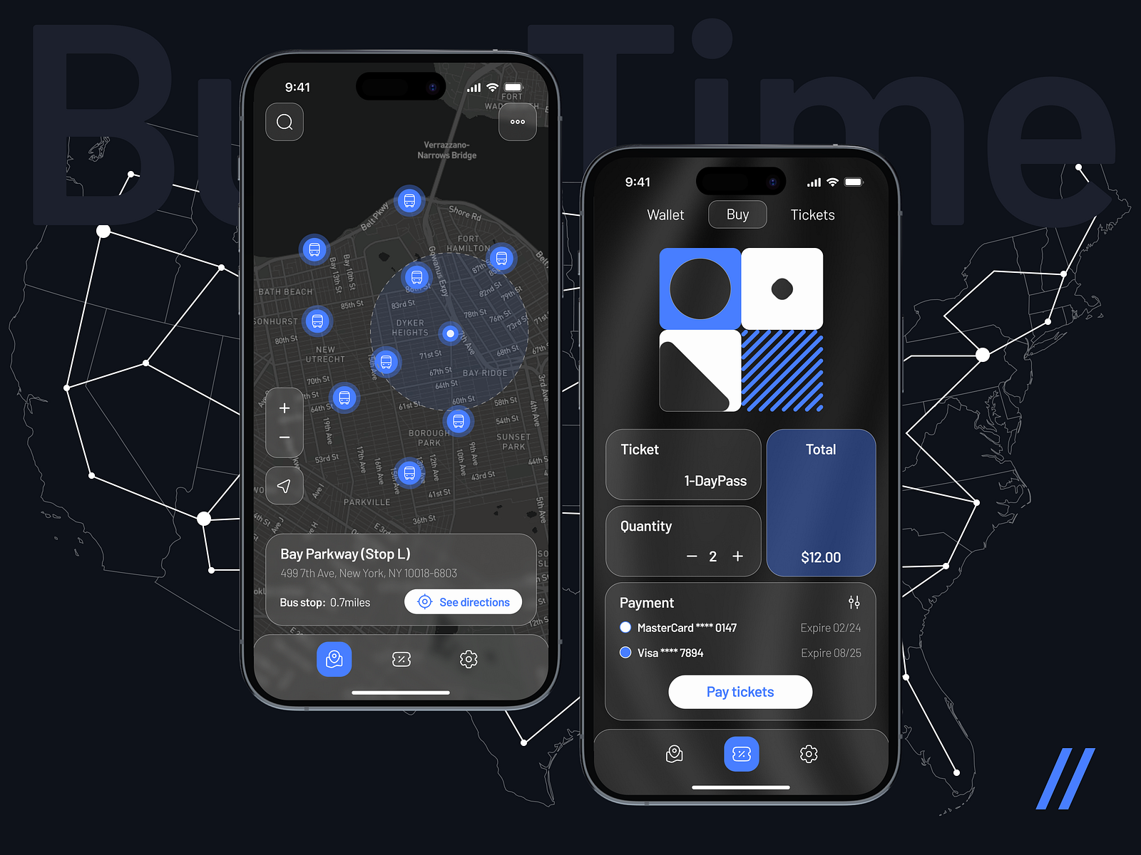 Bus Tracking Mobile iOS App by Kristina Taskaeva for Purrweb UI/UX ...