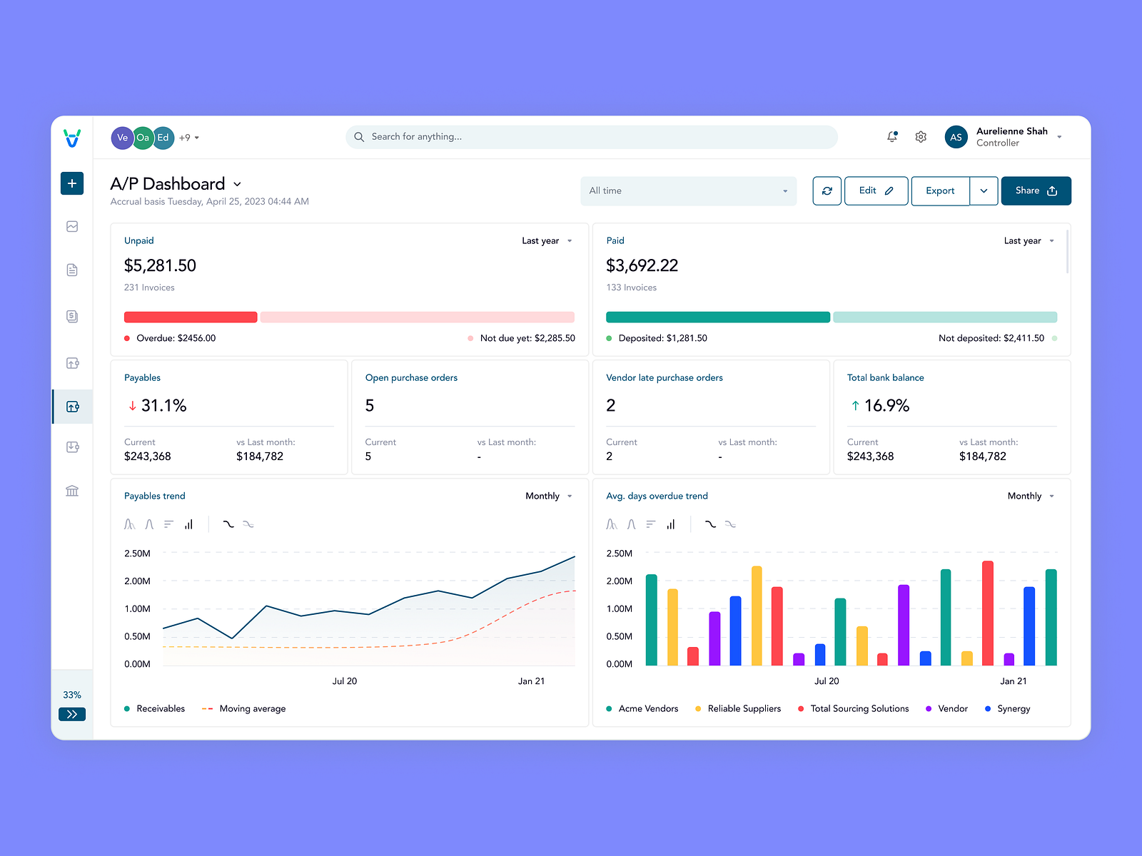 Fintech data analyst web app interface Vockbill by Lazarev. | Product Design for Lazarev. UI/UX ...