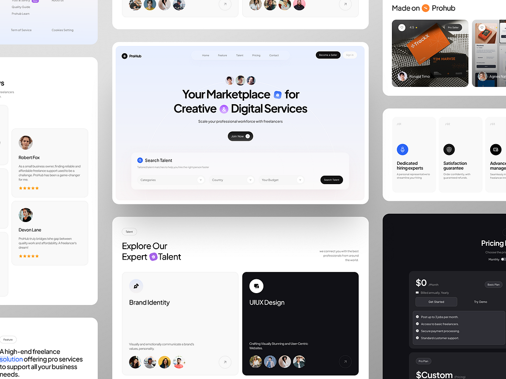 ProHub - Freelance Online Platform by Plainthing UI for Plainthing ...