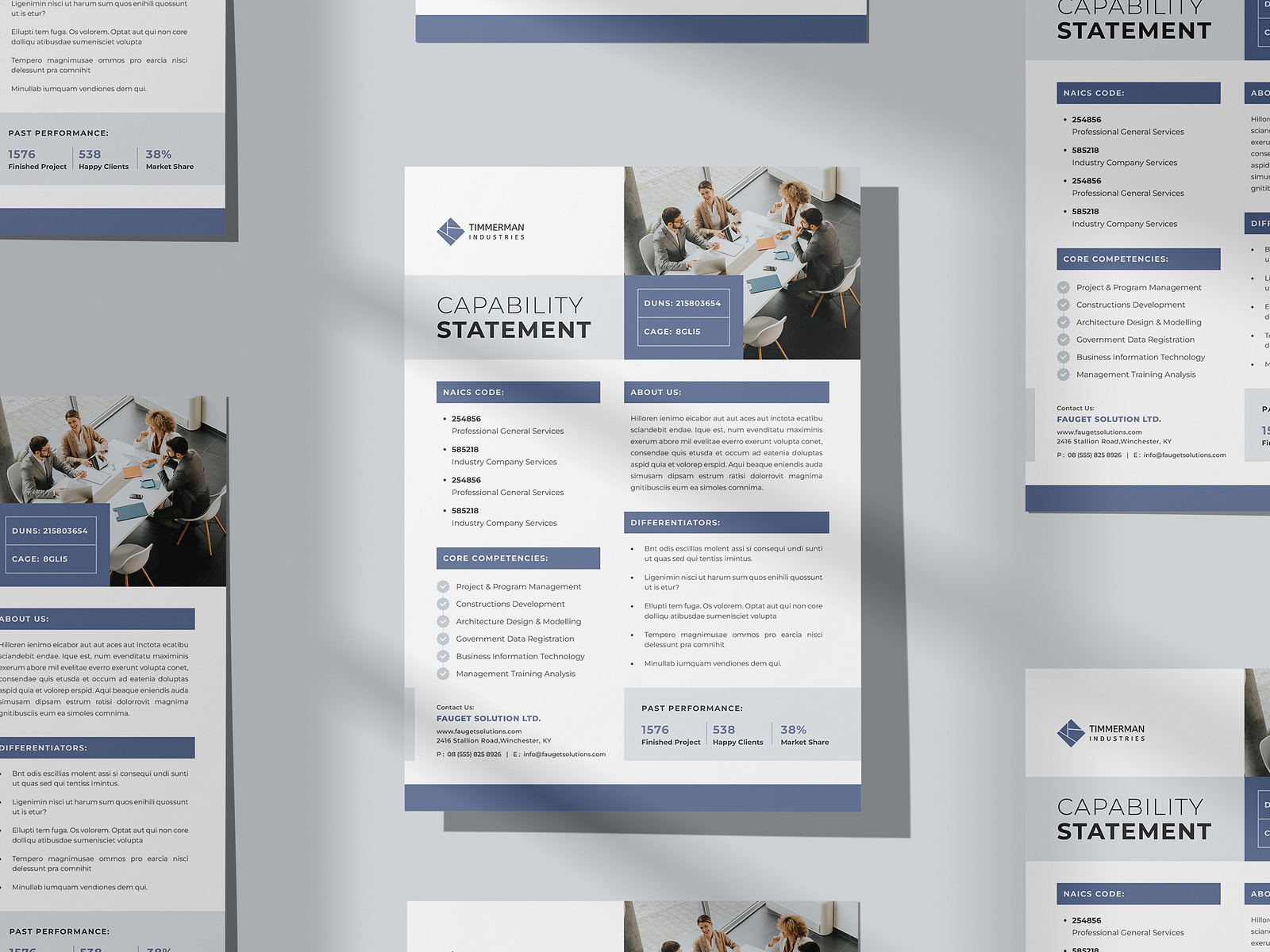 Business Capability Statement Template by DesVert on Dribbble