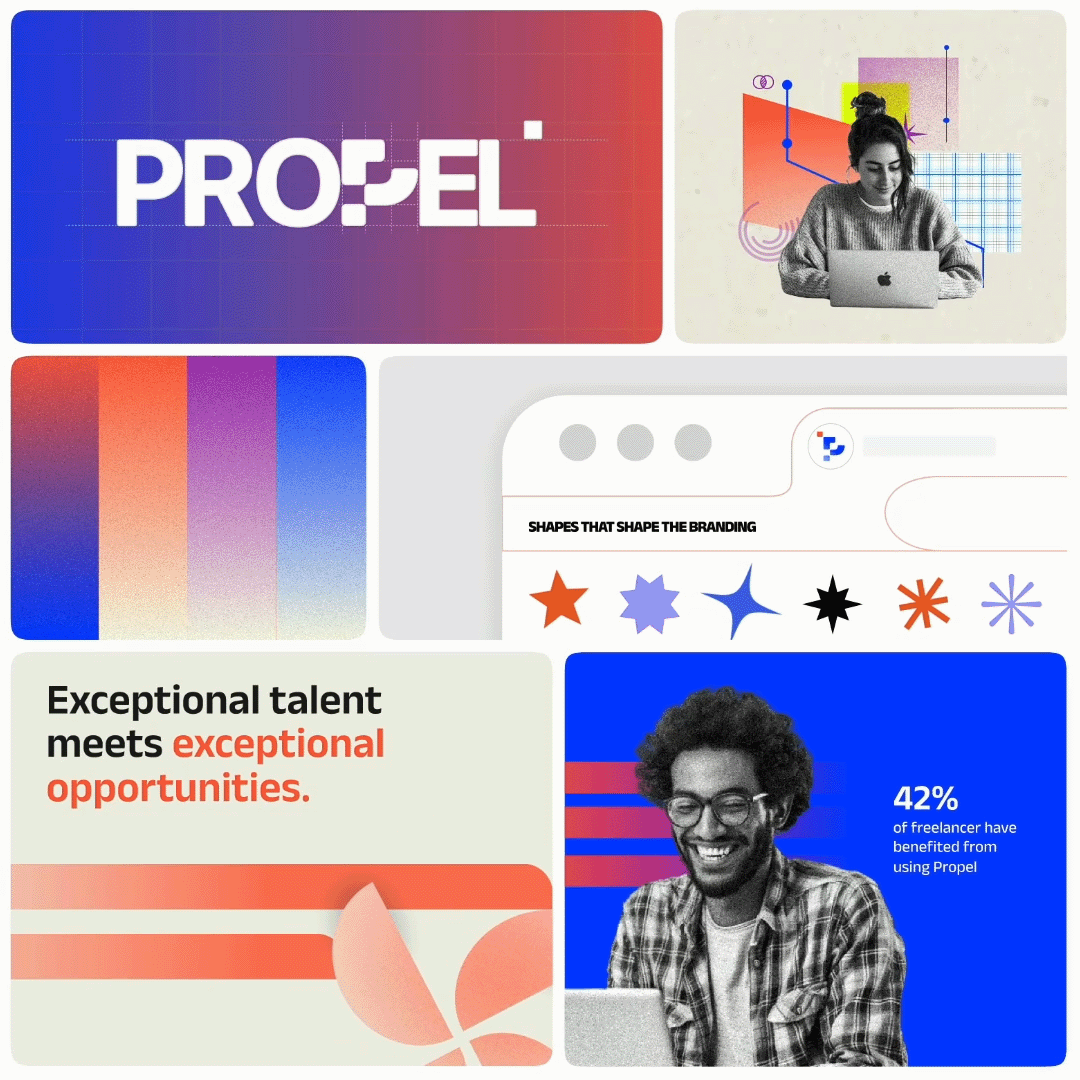 Propel branding by Oorja Kapoor on Dribbble