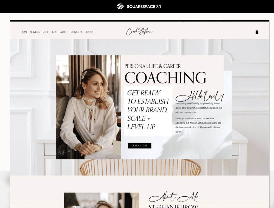 Squarespace Website Template by Best UX UI Design on Dribbble