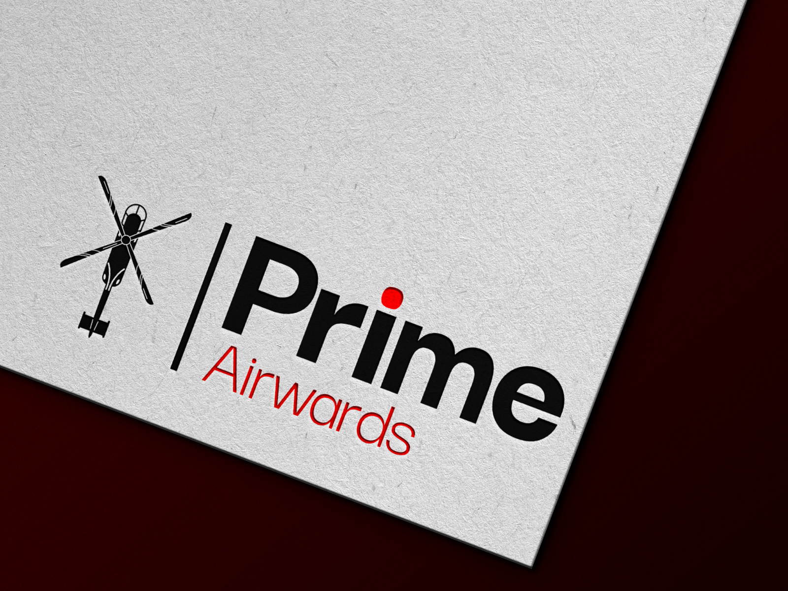Prime Airwards logo blends a helicopter with bold, modern design by ...