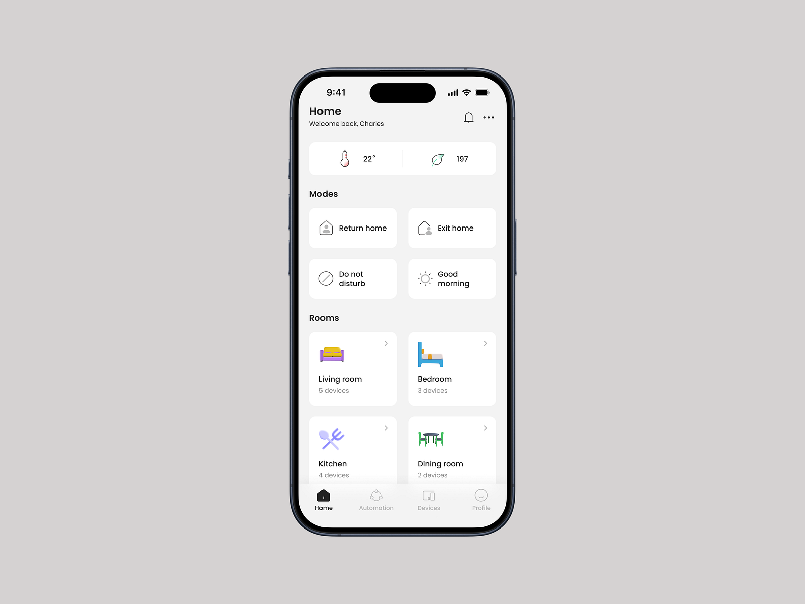 Smart Home App by Naveen Nagar on Dribbble