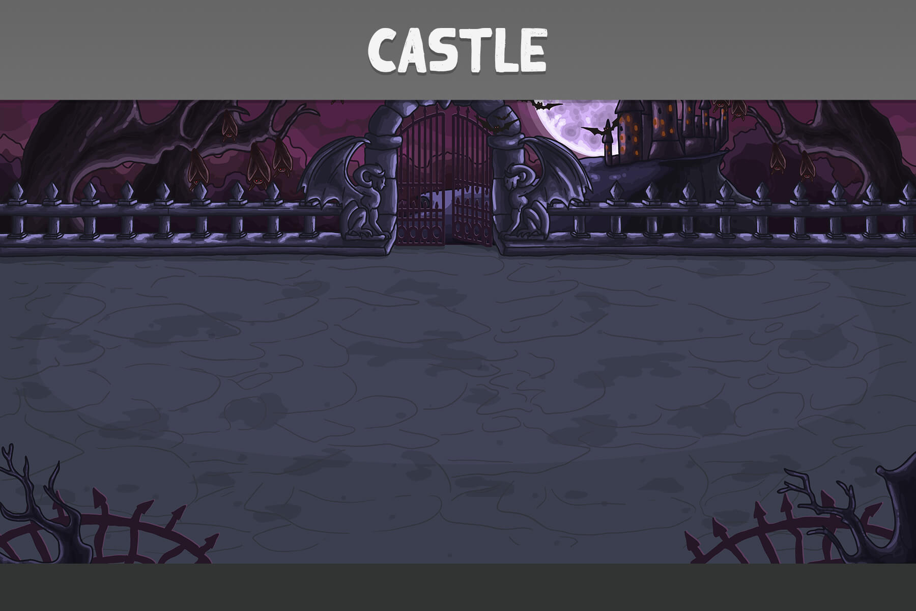 Vampire Horizontal Battle Backgrounds by 2D Game Assets on Dribbble