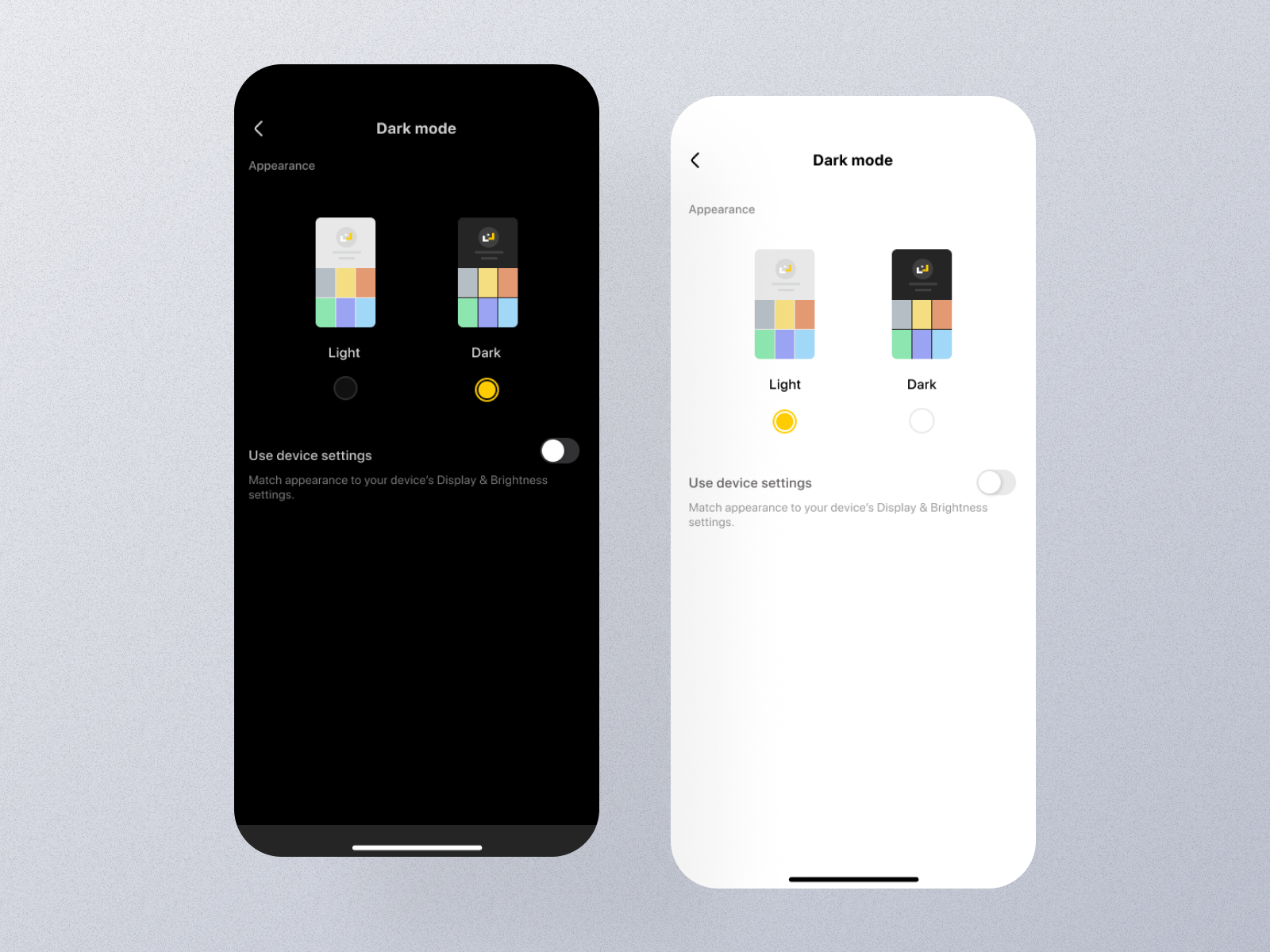 Light Mode Dark Mode Mobile App Ui by UI Ants on Dribbble