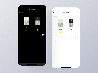 Light Mode Dark Mode Mobile App Ui by UI Ants on Dribbble