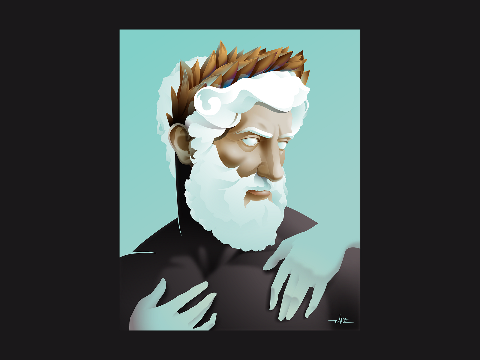 Zelos Portrait Vector illustration by Maksym Zakhariuk on Dribbble