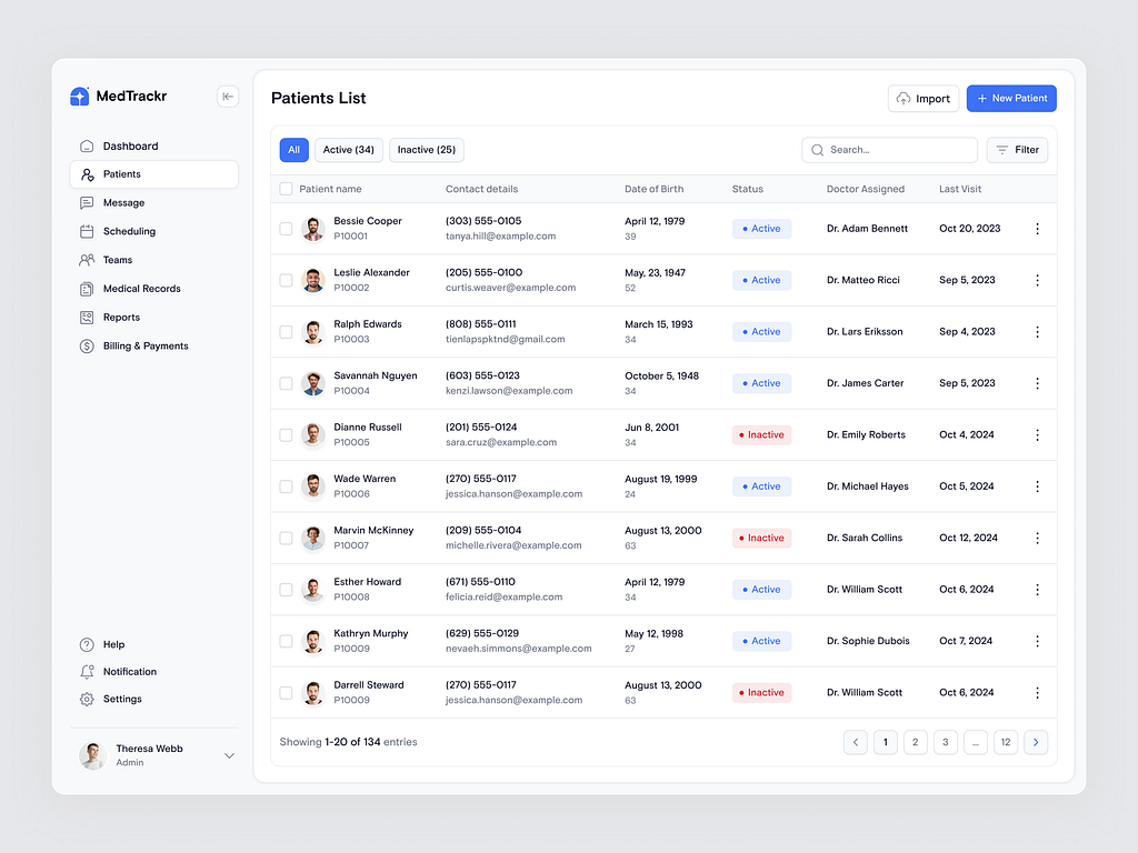 EHR - Patient Web App Design by Faysol Ahmed Sozib for Fixoria Studio ...