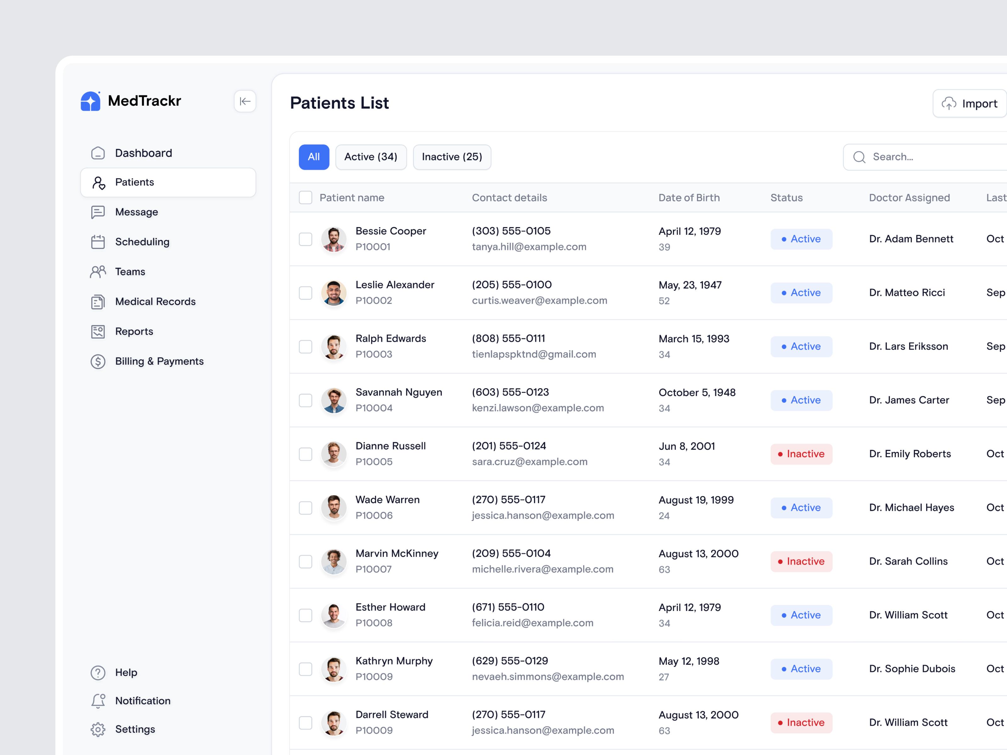 EHR - Patient Web App Design by Faysol Ahmed Sozib for Fixoria Studio ...