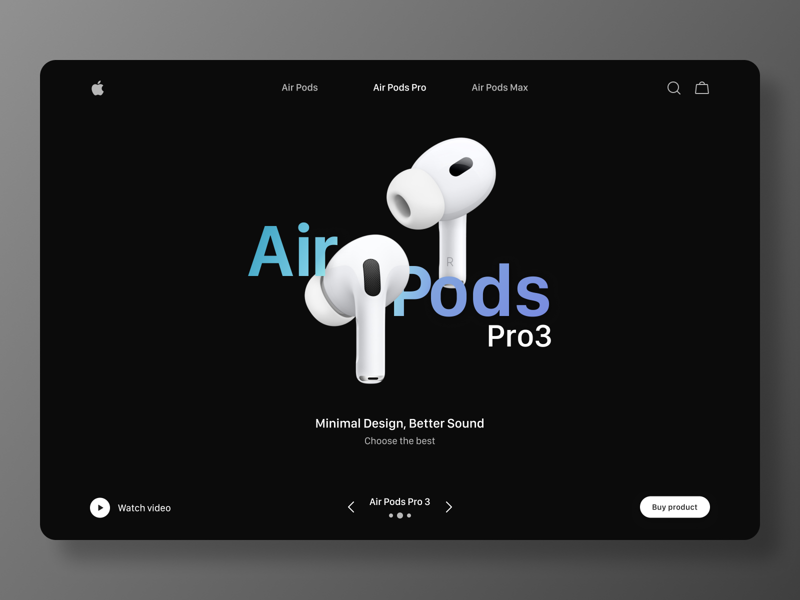 Air Pods Pro 3 - Landing Page by Kiryl Bialiayeu on Dribbble
