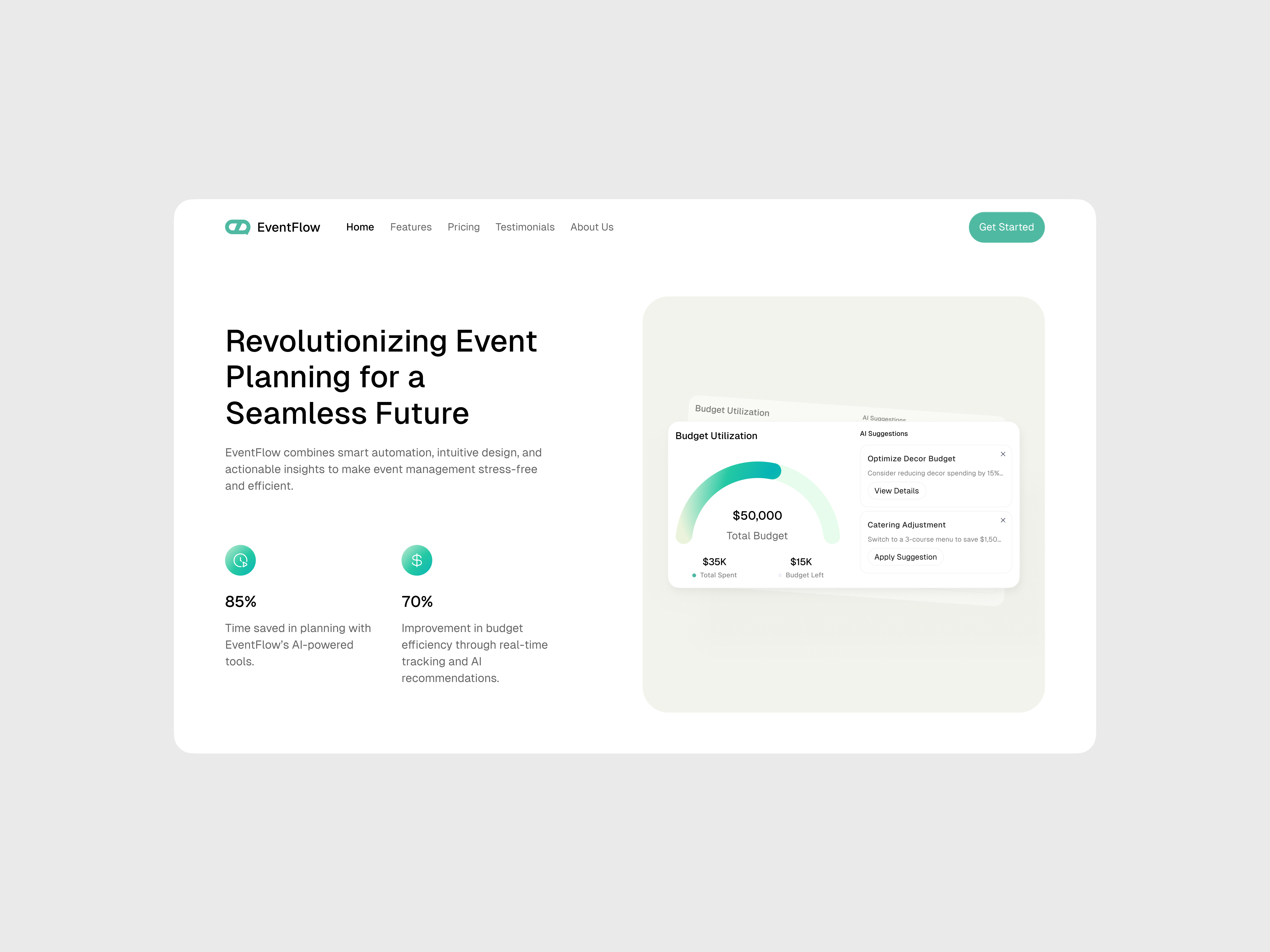 EventFlow - Event Management Landing Page by Rizal for Kretya Studio on Dribbble