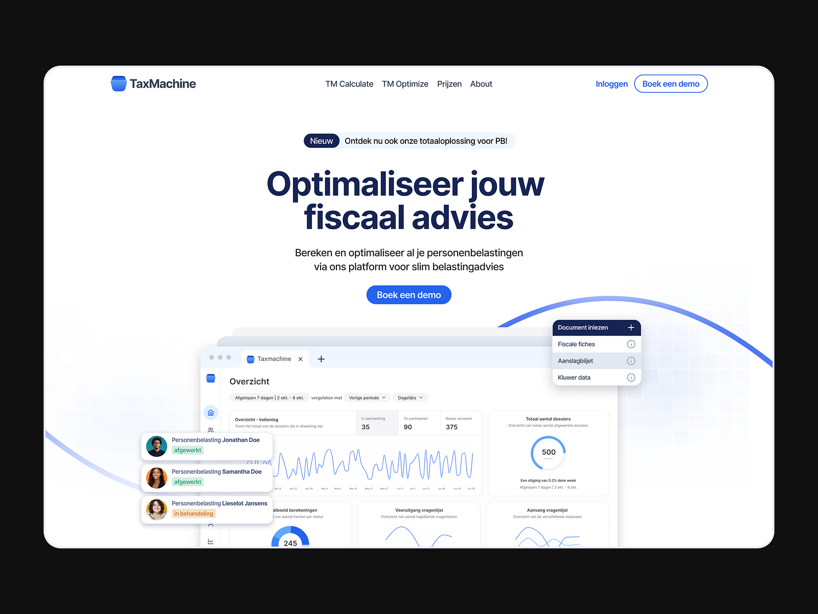 Taxmachine: Hero Section by Thomas Boussy on Dribbble