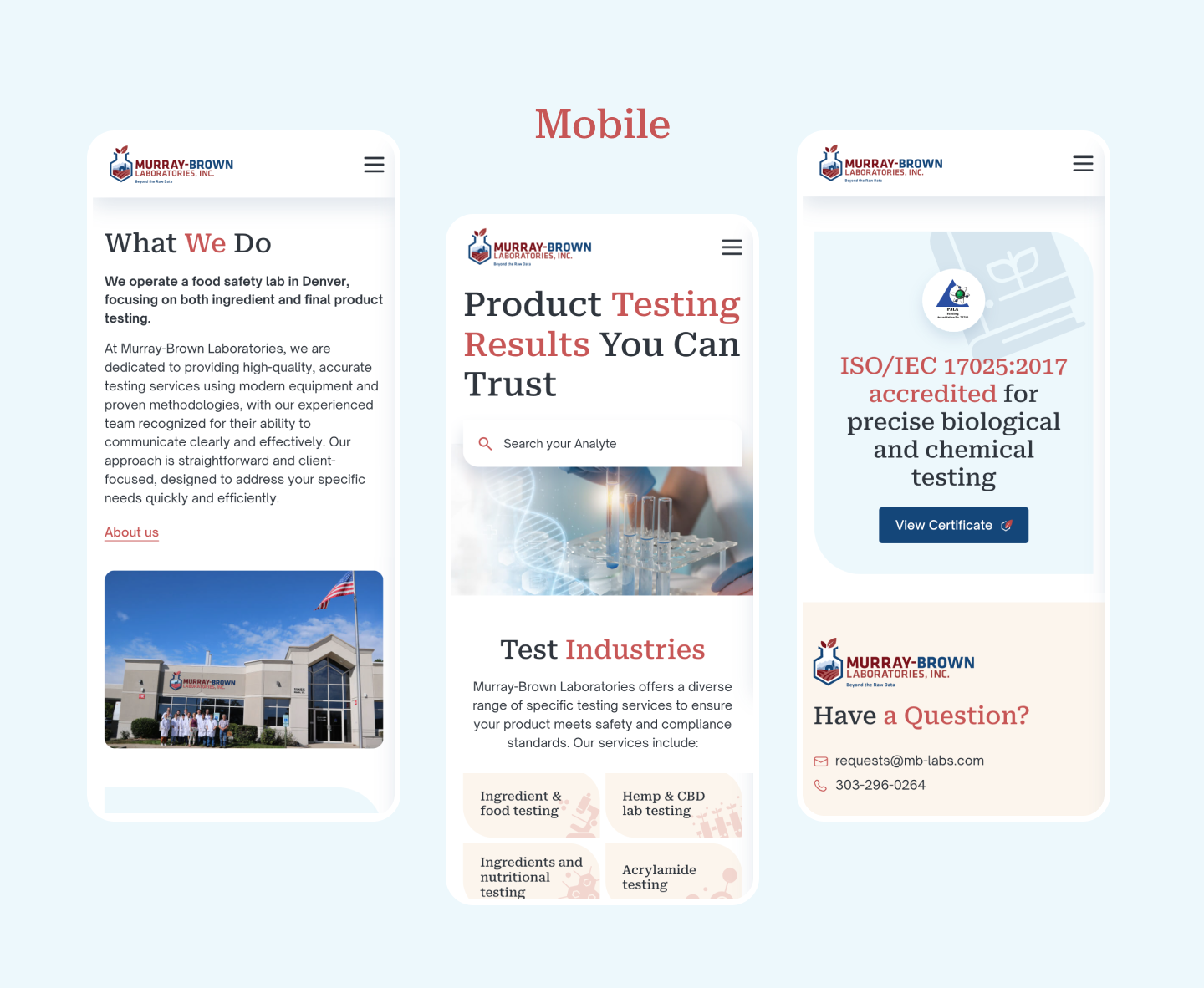 Murray-Brown Laboratories Inc. by UPQODE on Dribbble