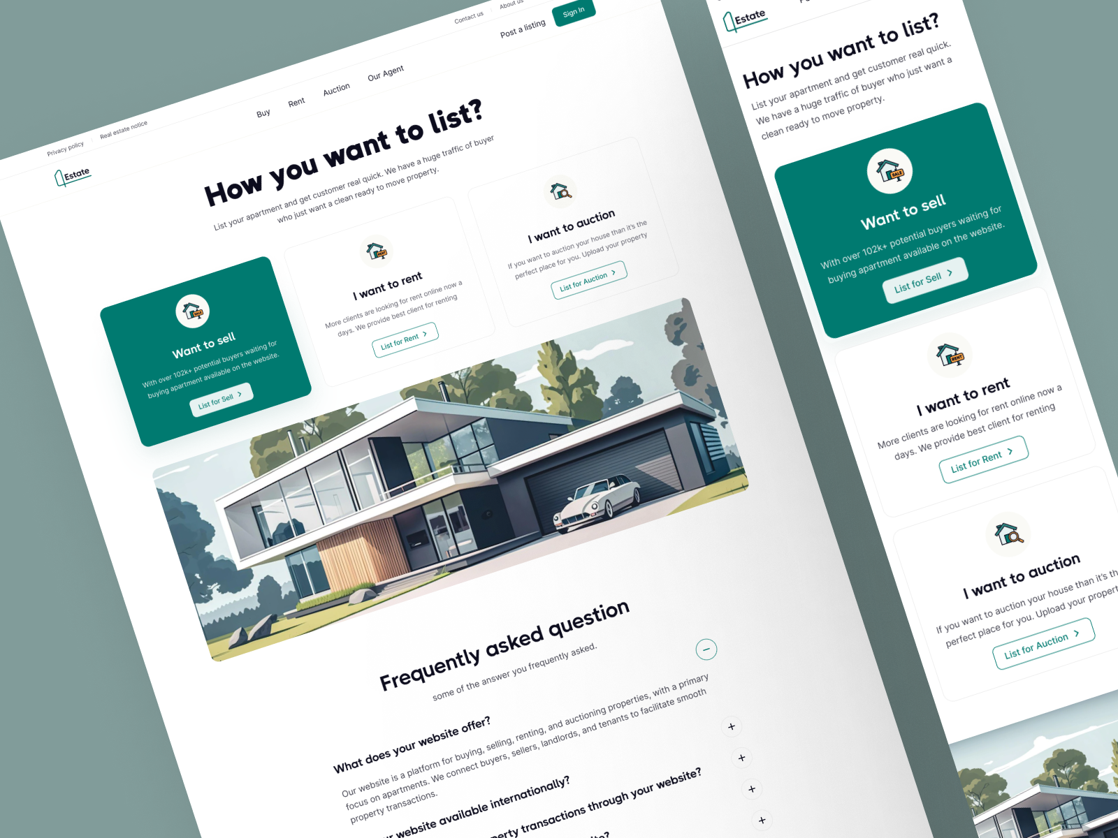 Estate - List Your Property Page Design by Sourov Haldar for Maqaw ...