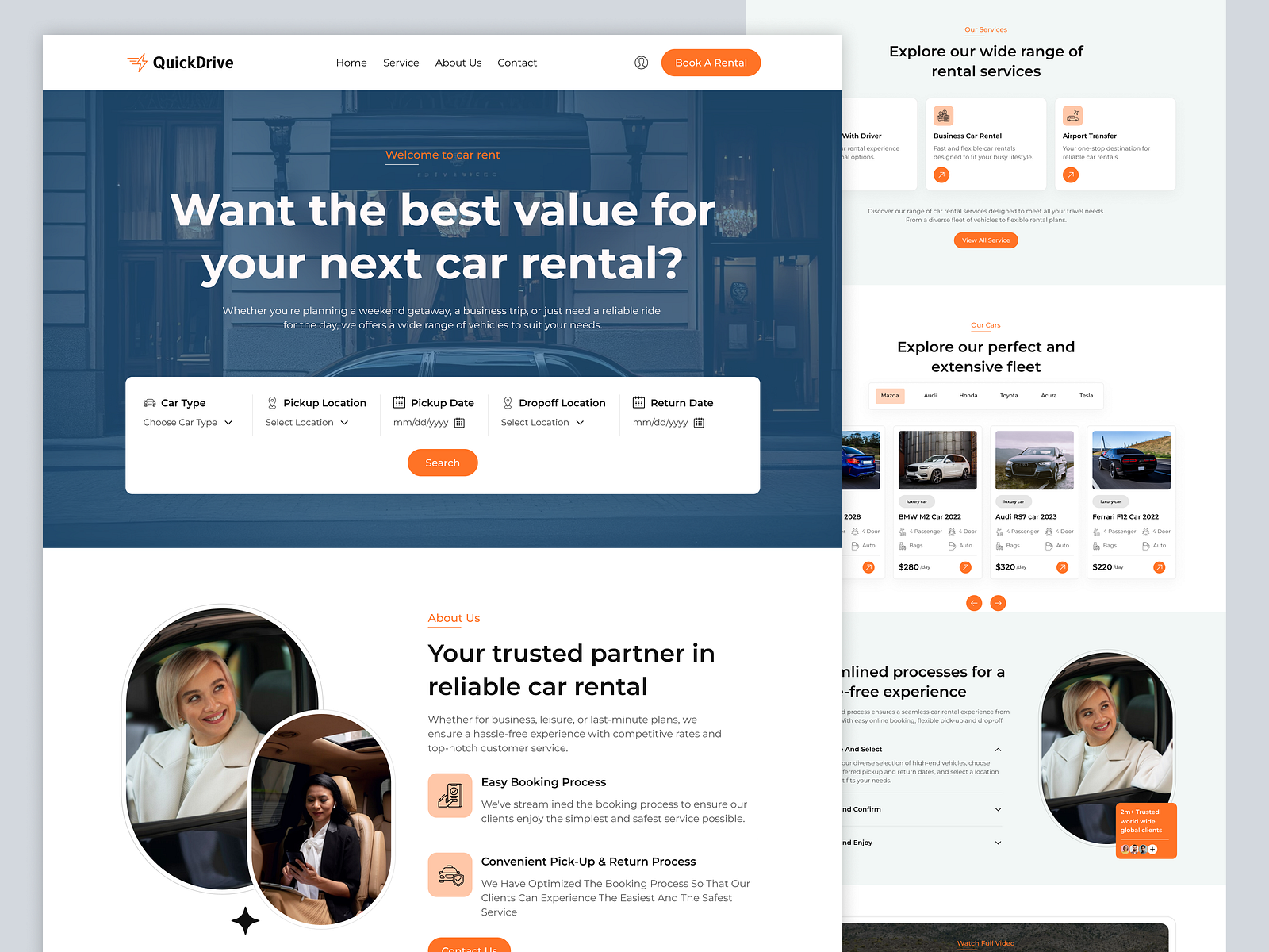 Car Booking Website UI Design by Zubaer Rahman on Dribbble