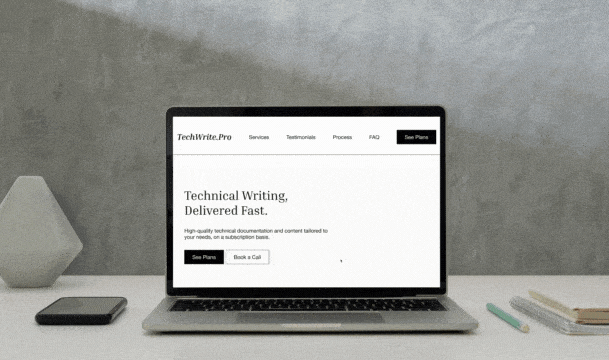 TechWrite.Pro Landing Page by Alex D'Romero on Dribbble