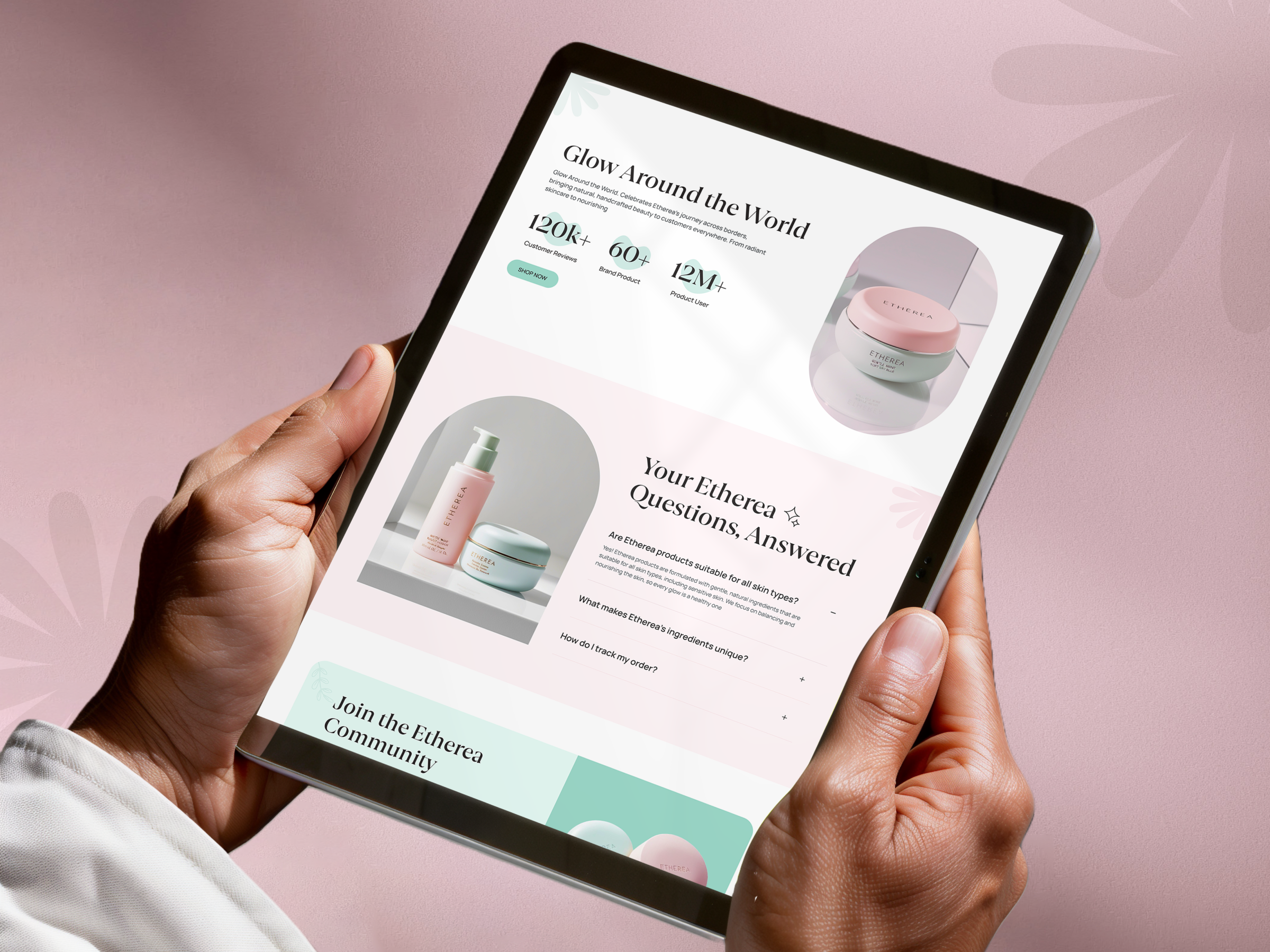 ETHEREA- E-commerce Landing Page for Cosmetics & Beauty Products by Design Monks - UX UI | Web ...