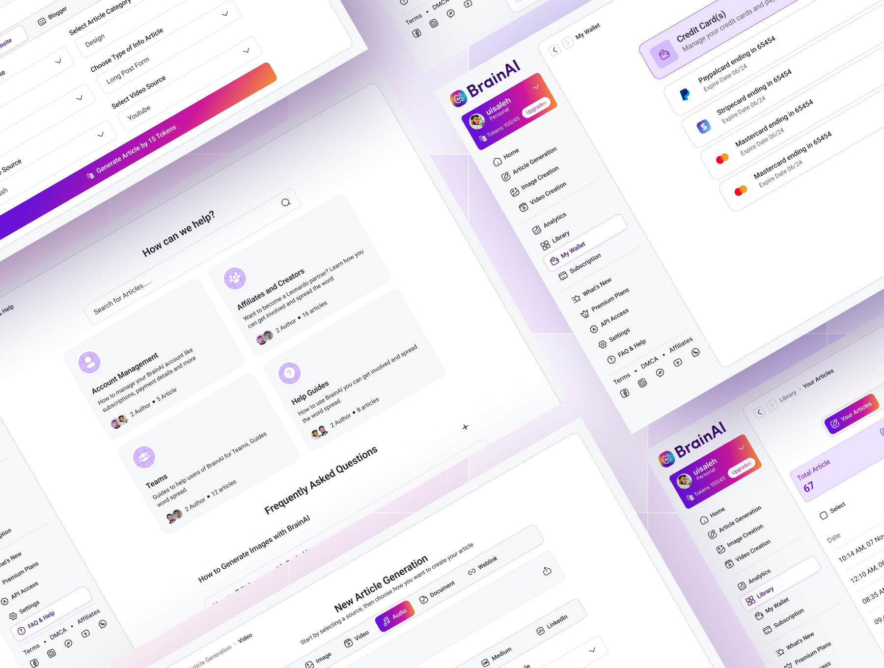 AI Generator Tool Web App UI Kit by Saleh Ahmed on Dribbble