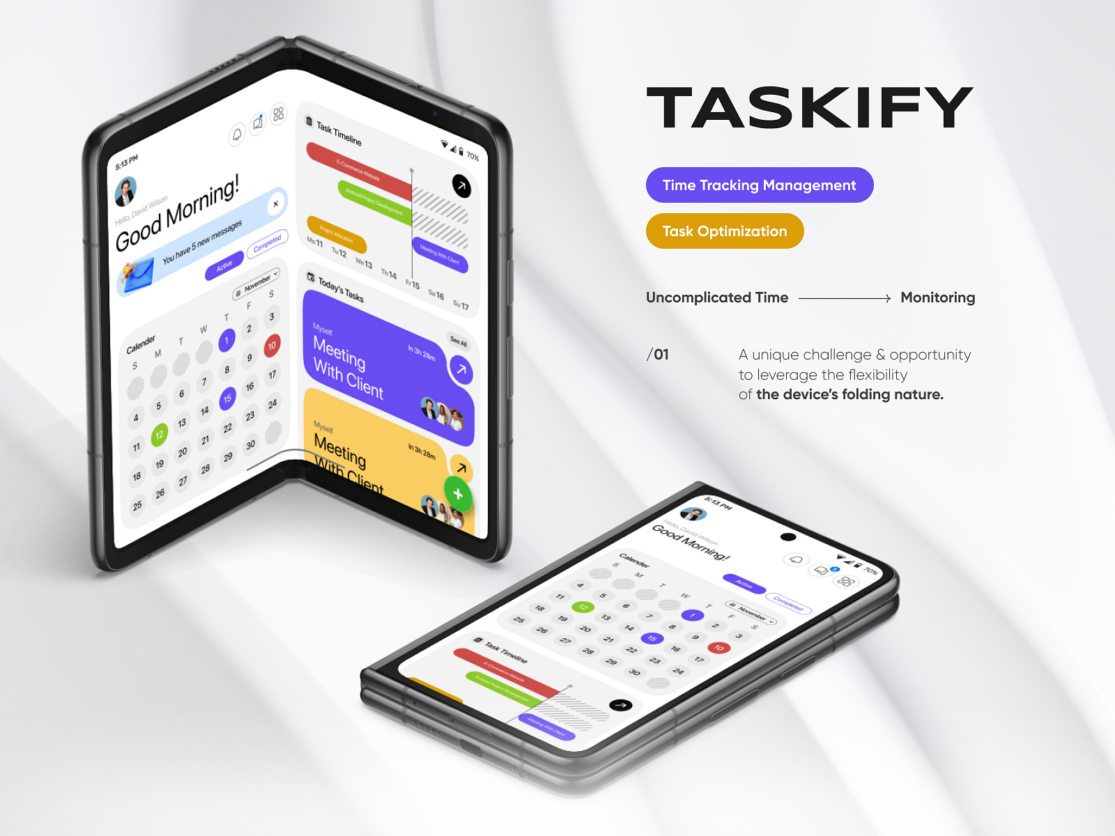 Taskify: Task Management App for Foldables by MQoS UI/UX for MultiQoS on Dribbble