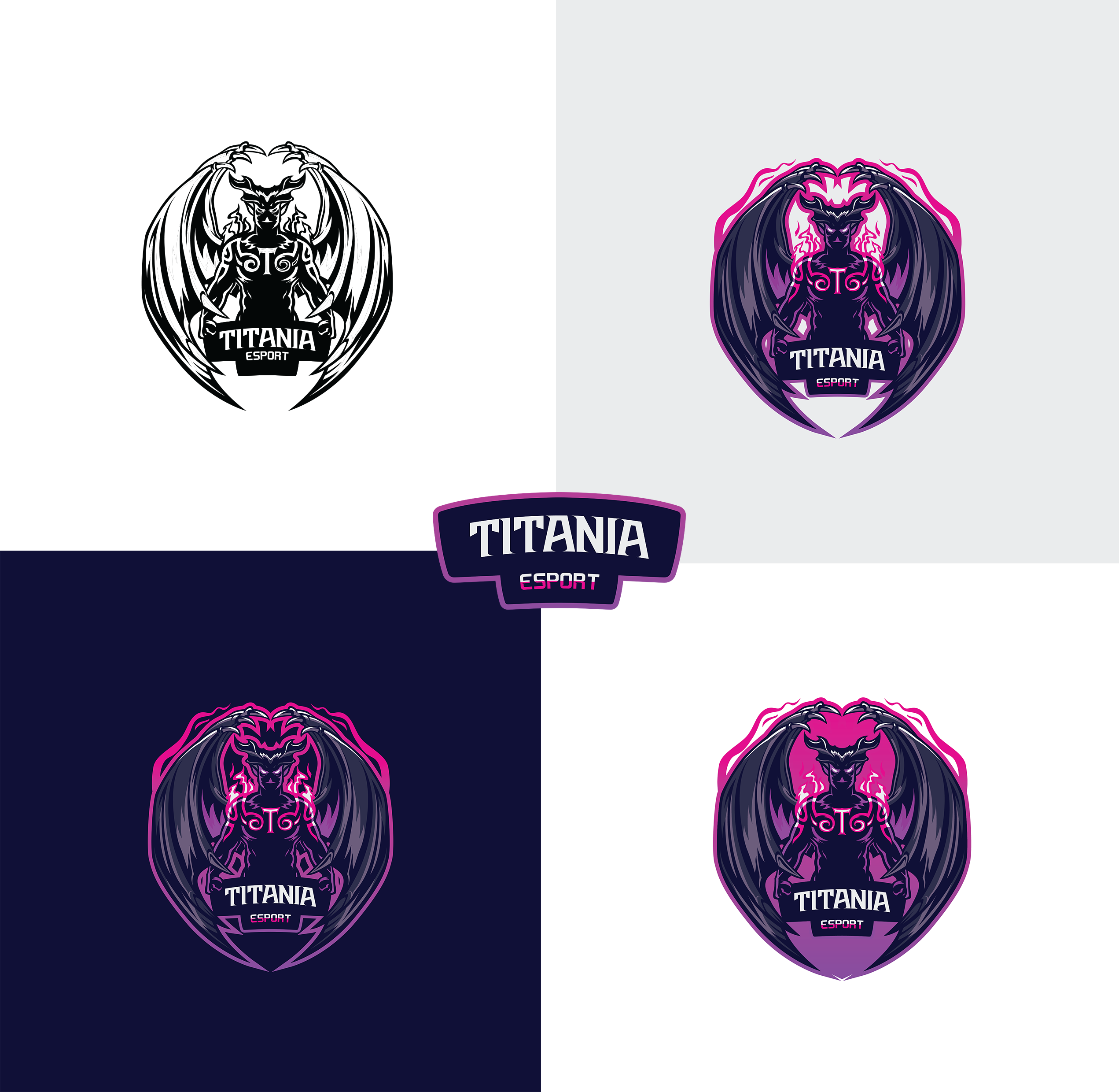 TITANIA Esport mascot gaming logo design by ART3M on Dribbble