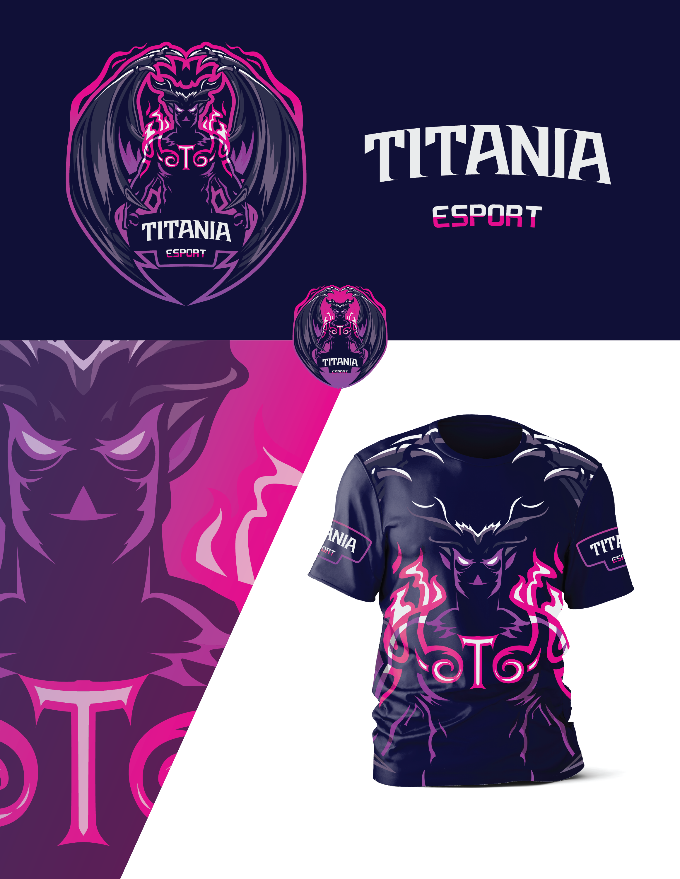 TITANIA Esport mascot gaming logo design by ART3M on Dribbble