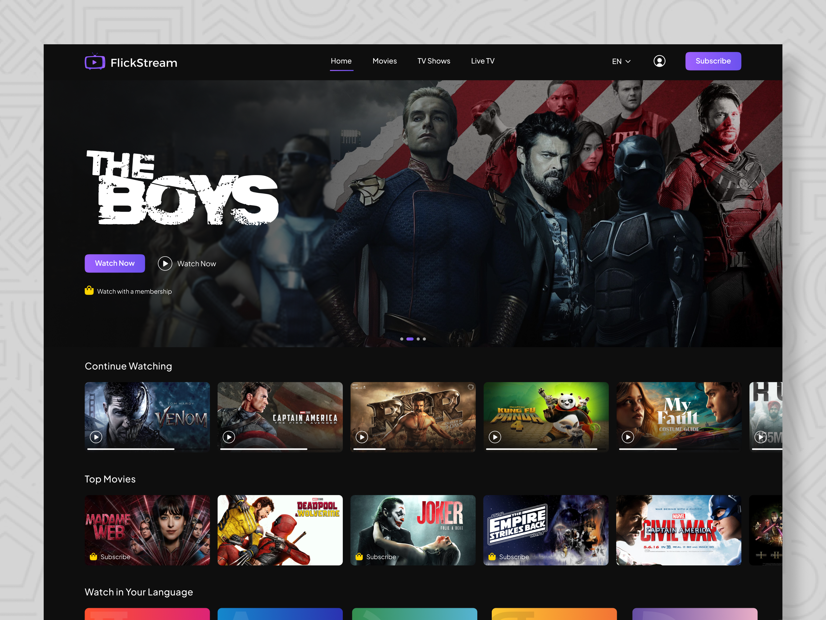 Live Streaming Website designs, themes, templates and downloadable ...