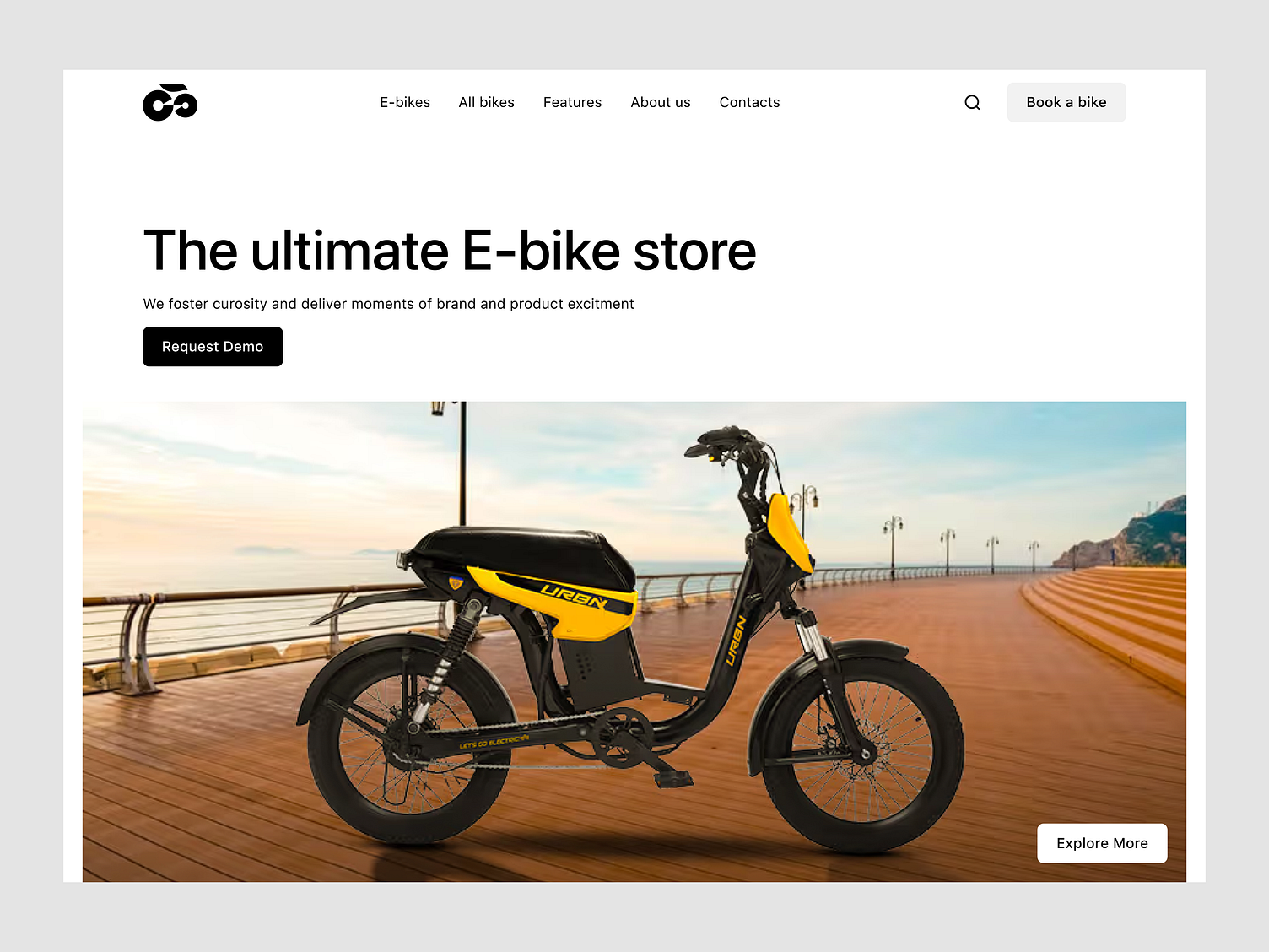 E-Bike Store UI - Minimalist Design 2024 by Riyad Ahmod® on Dribbble