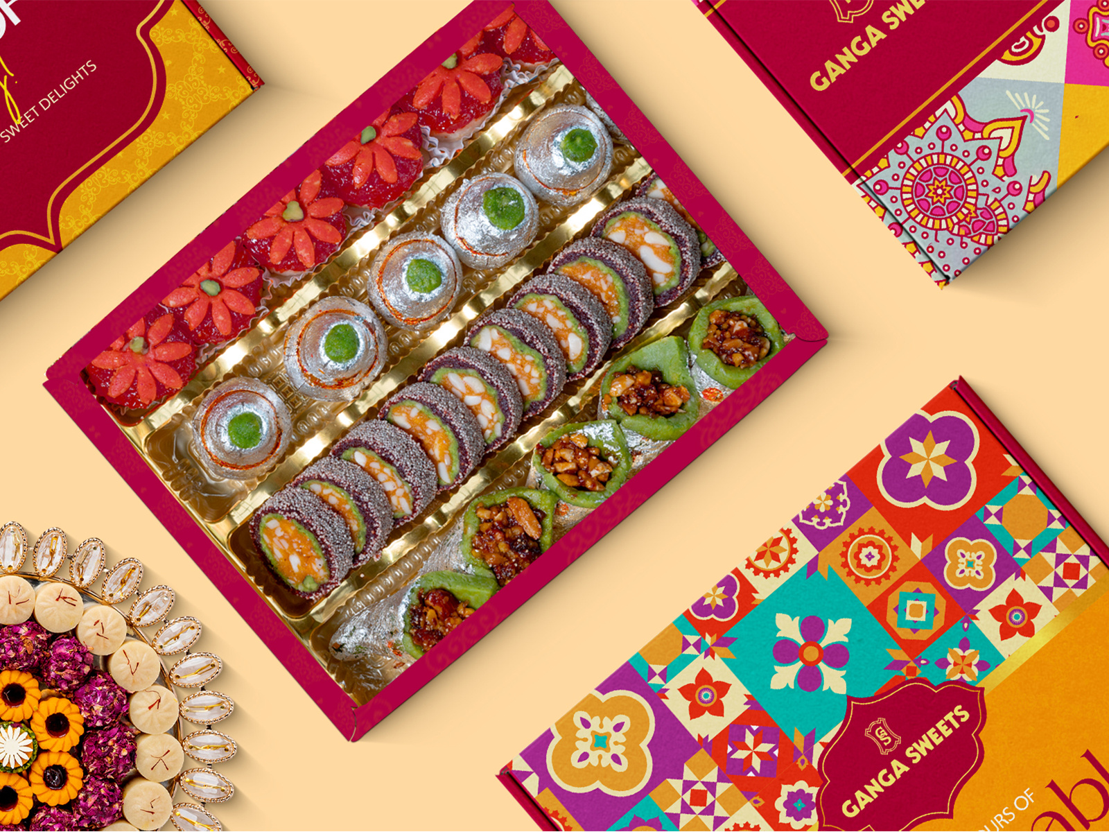 Ganga Sweet Box Package Design by MindzMap on Dribbble