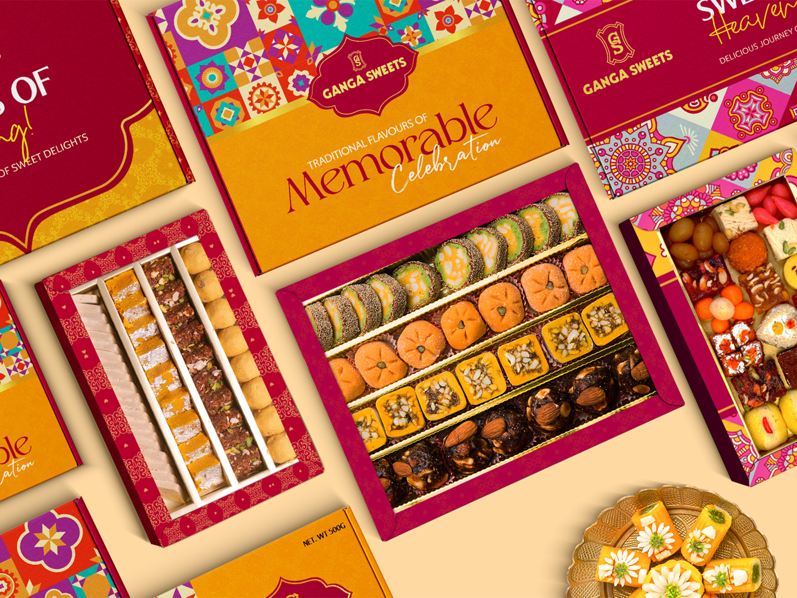 Ganga Sweet Box Package Design by MindzMap on Dribbble