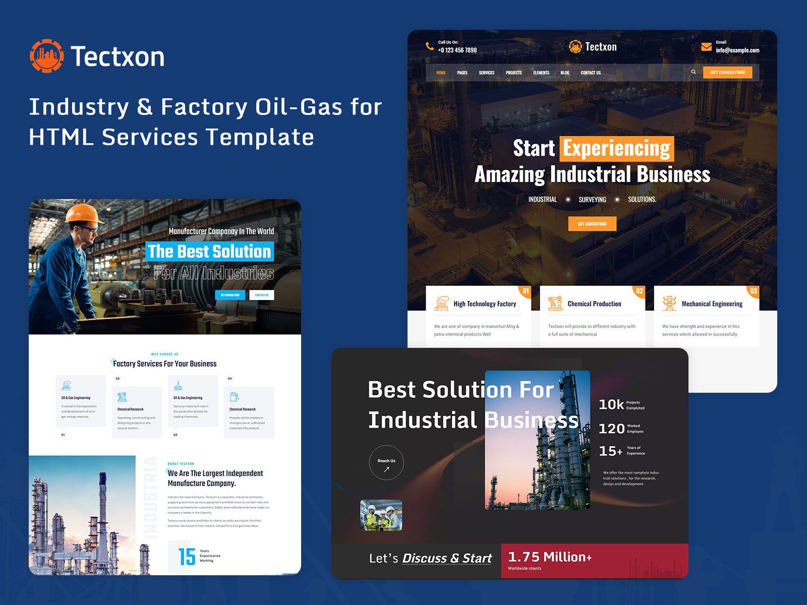 Tectxon - Industry & Factory HTML5 Template by Preyan Technosys Pvt.Ltd on Dribbble
