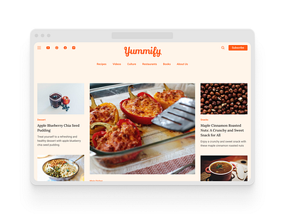 Recipe/Food website design by nrk on Dribbble