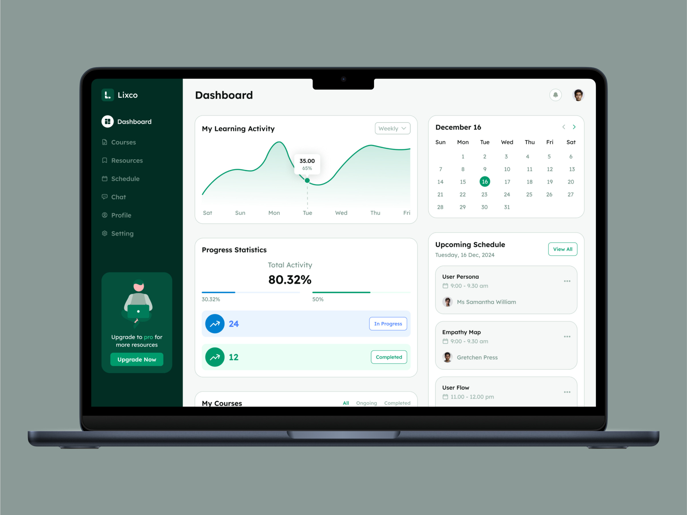 Learning management system - student dashboard by Albert Rajib on Dribbble