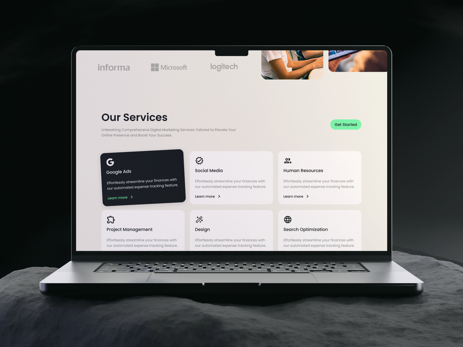 Digicraft - Digital Agency Landing Page - Desktop by Afif ⚡️ Bimantara ...