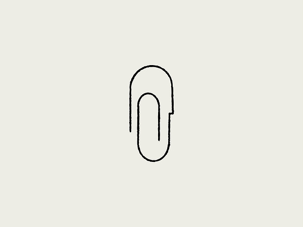 "Paper Clip Man" - abstract minimalist line art illustration by Artur ...