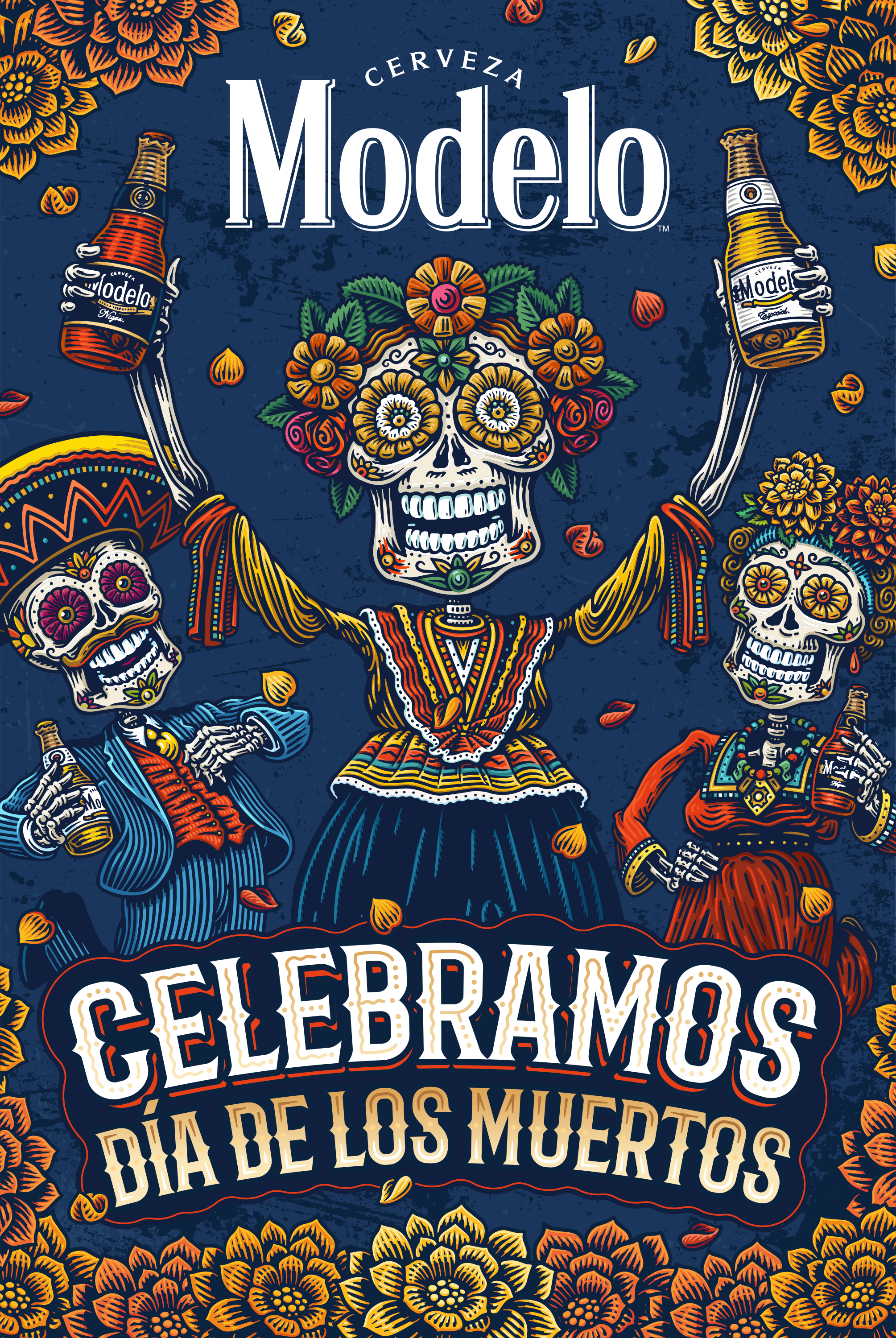 Modelo Dia De Los Muertos by Bob Case on Dribbble