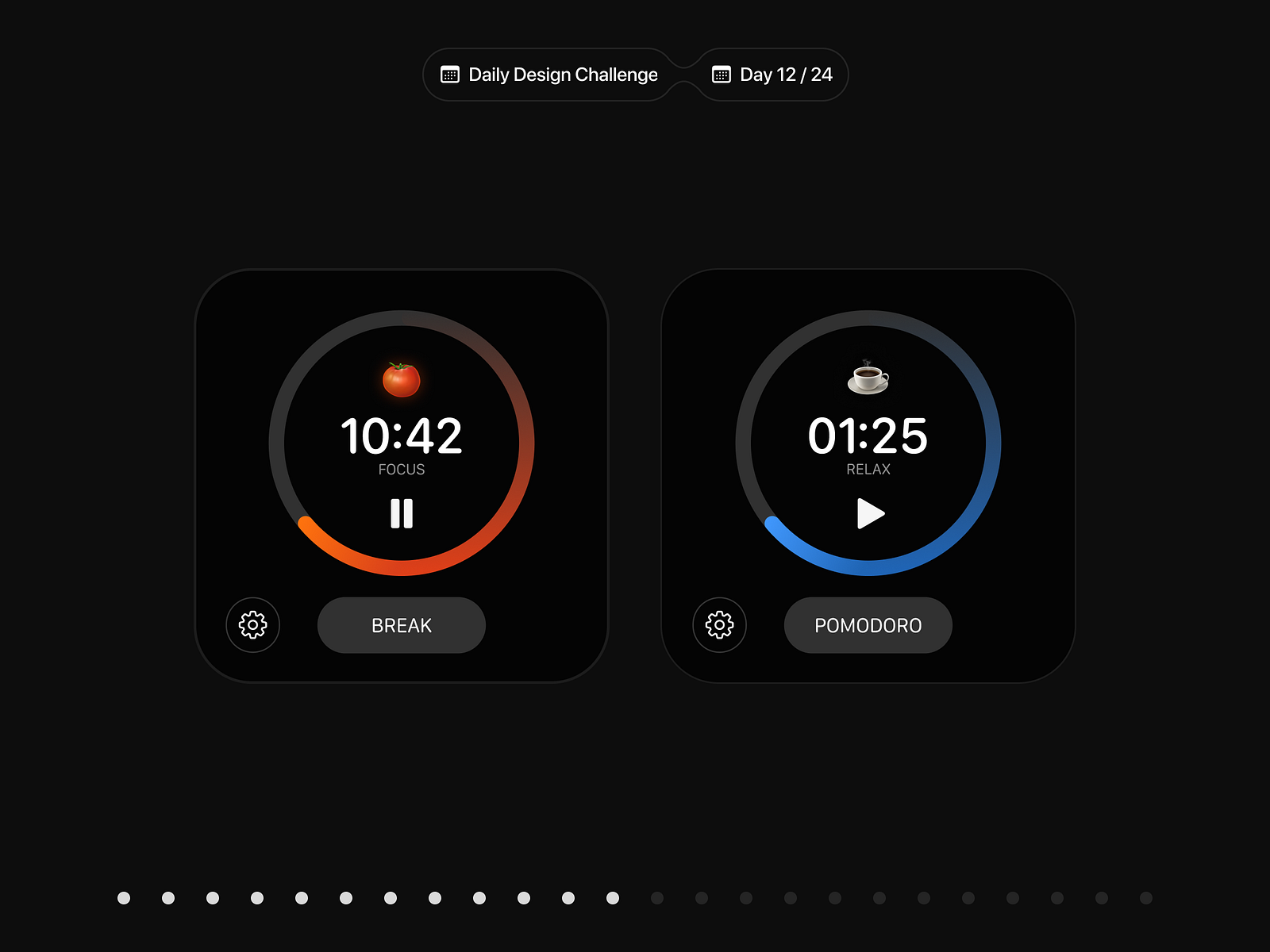 🍅 Pomodoro Timer Widget for iOS | Daily Design Challenge by Yana on ...