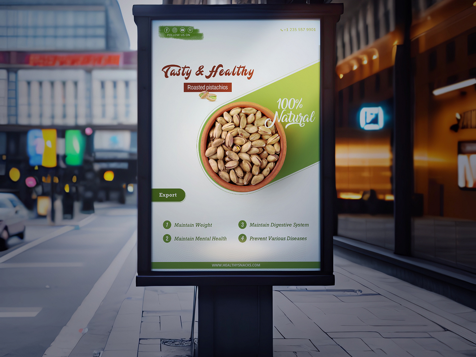 Billboard Design for Food and Snacks by kreationsites on Dribbble