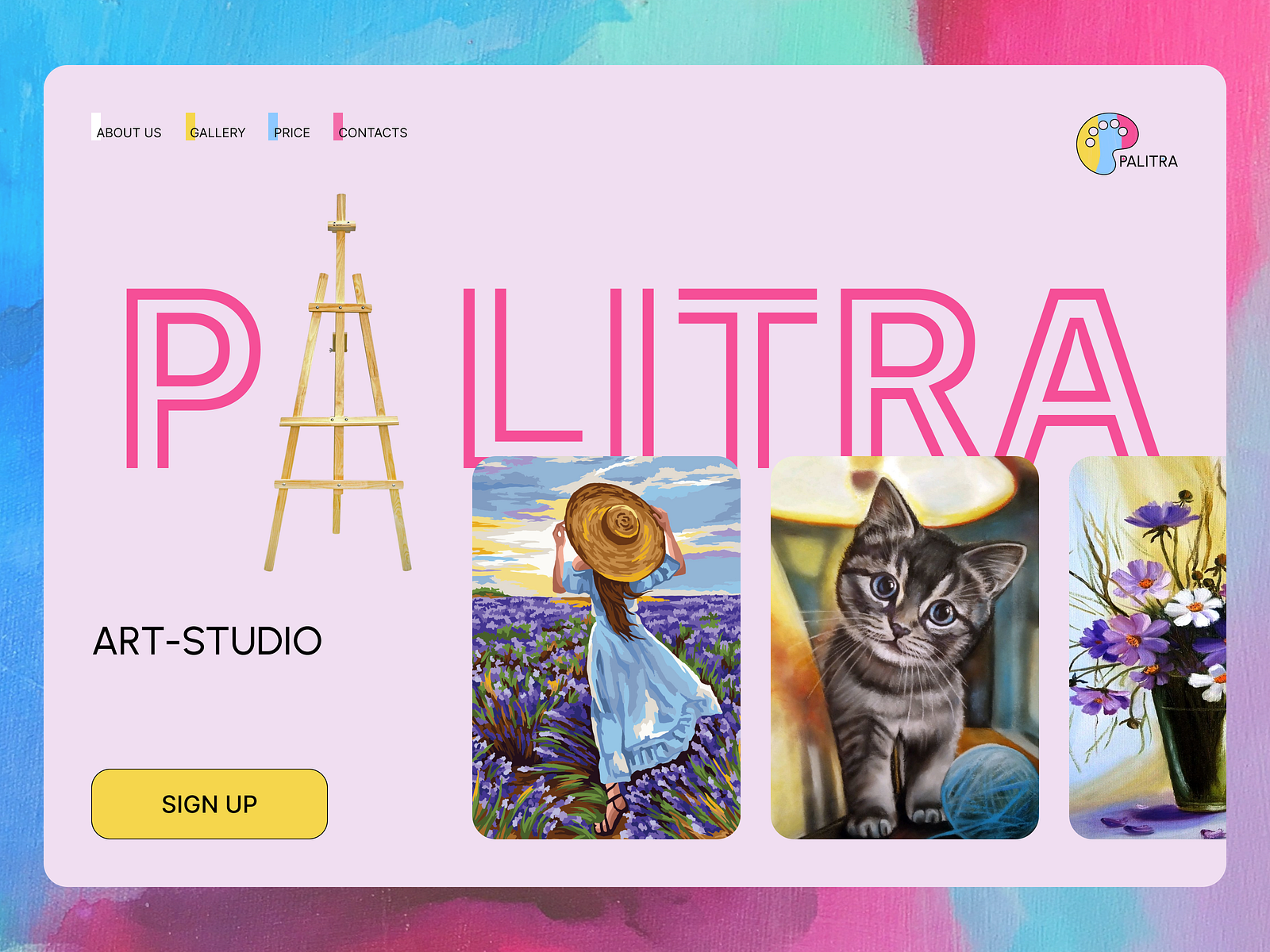Web page «Palitra» by Alesia Bandarenka on Dribbble