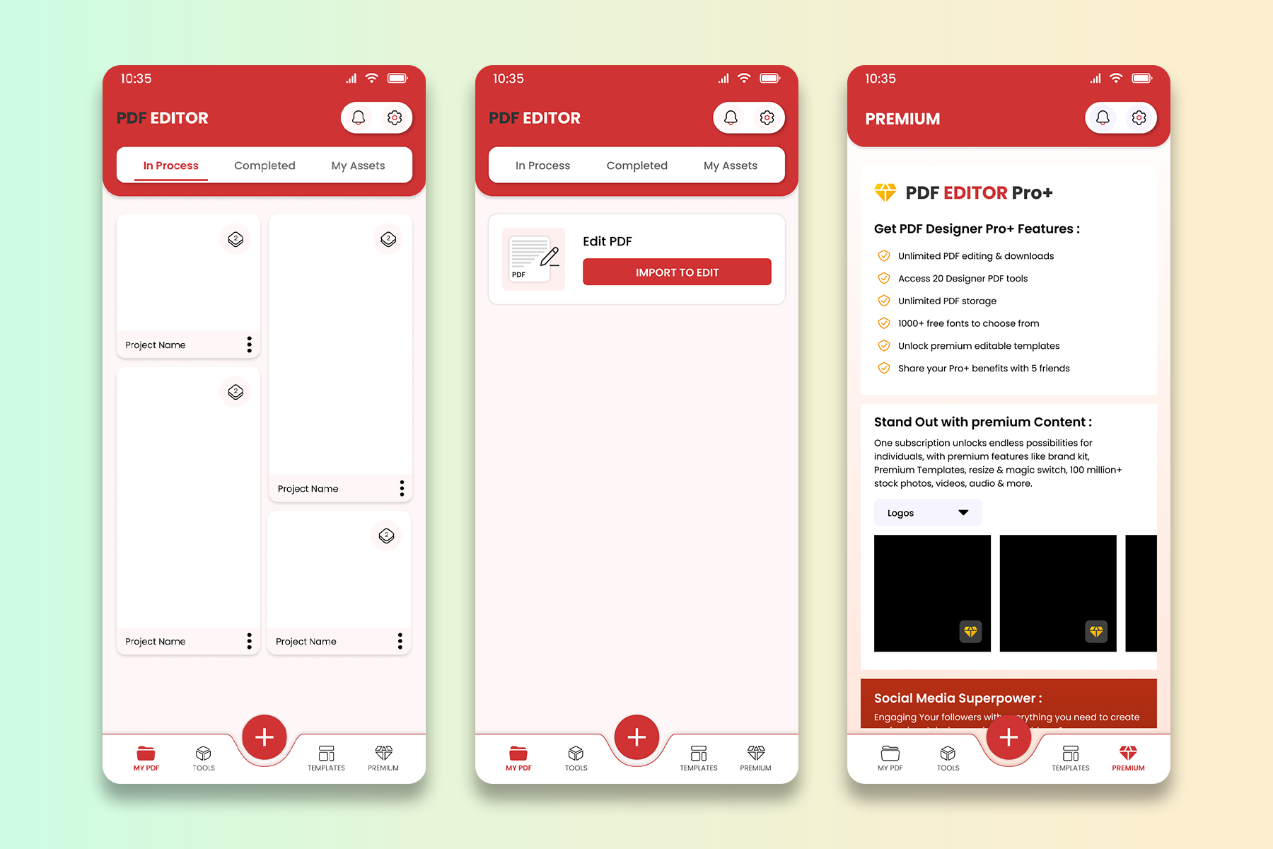 PDF Editor App Design by Saad Younis on Dribbble