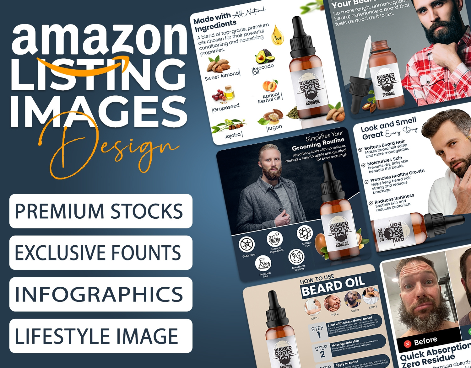 Amazon listing Images & EBC/A+ Design For Hair Oil by Gomal Graphics on ...