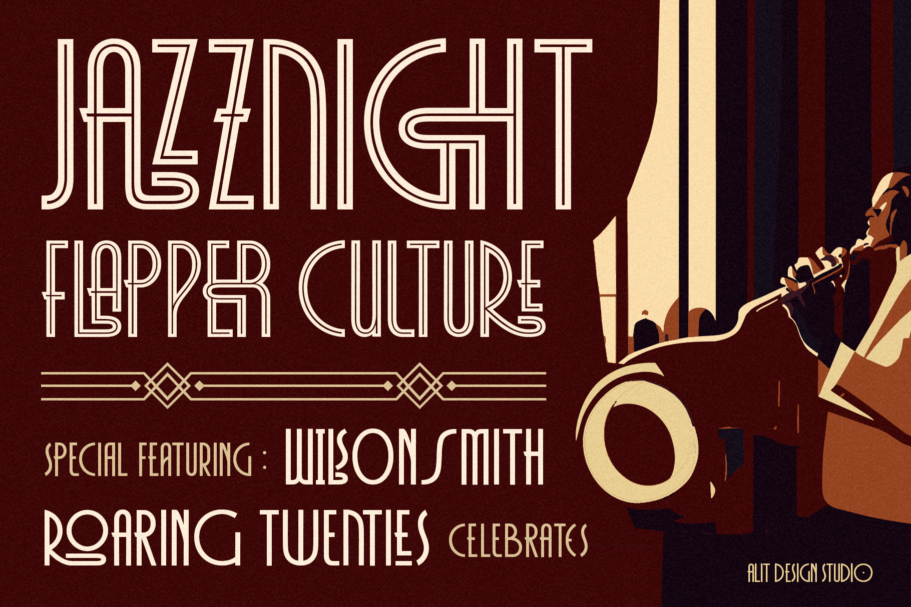 Decomang Art Deco Typeface by alit design studio on Dribbble