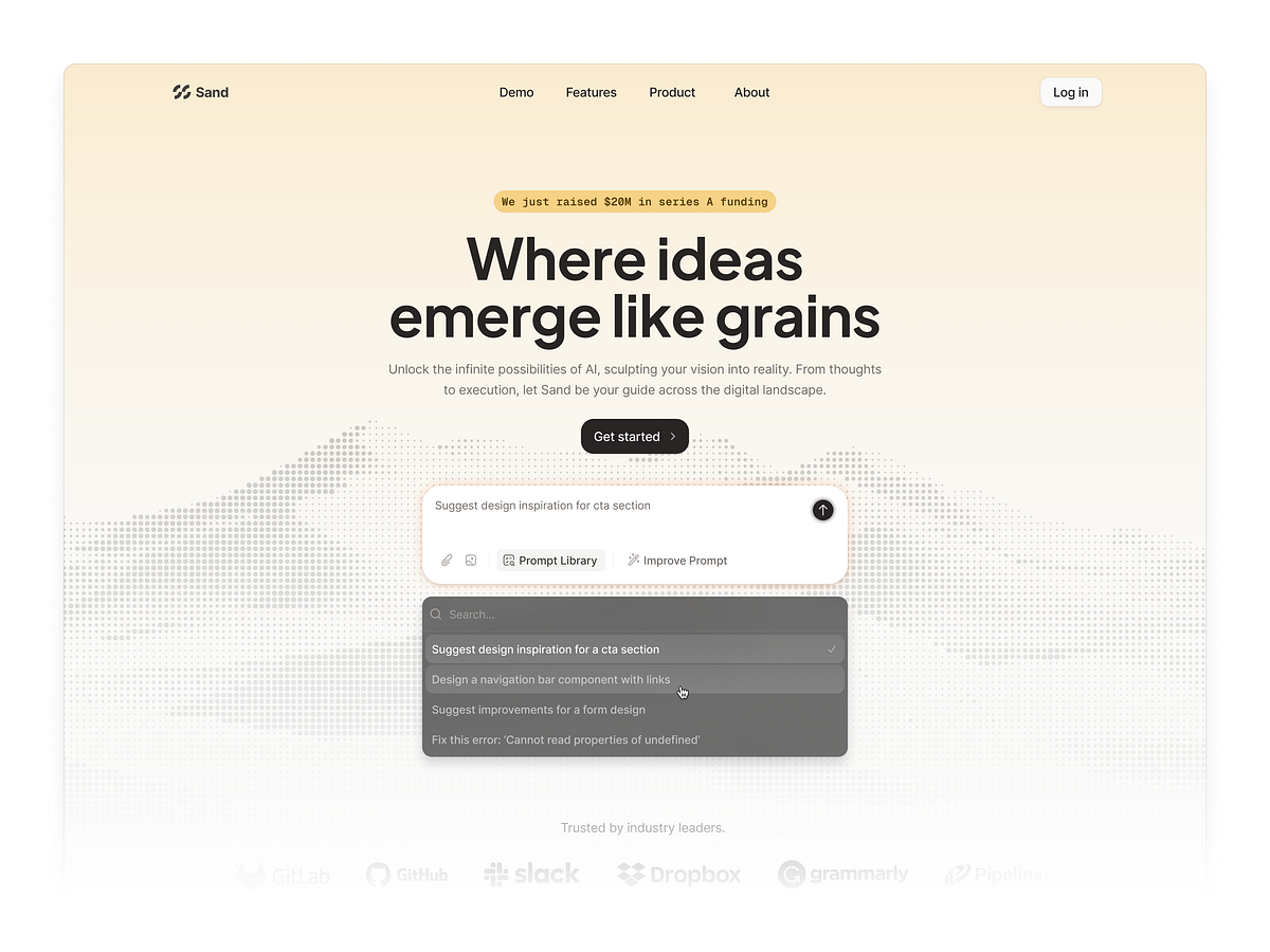 Sand AI - Landing page by Morva Work for Morva Labs on Dribbble
